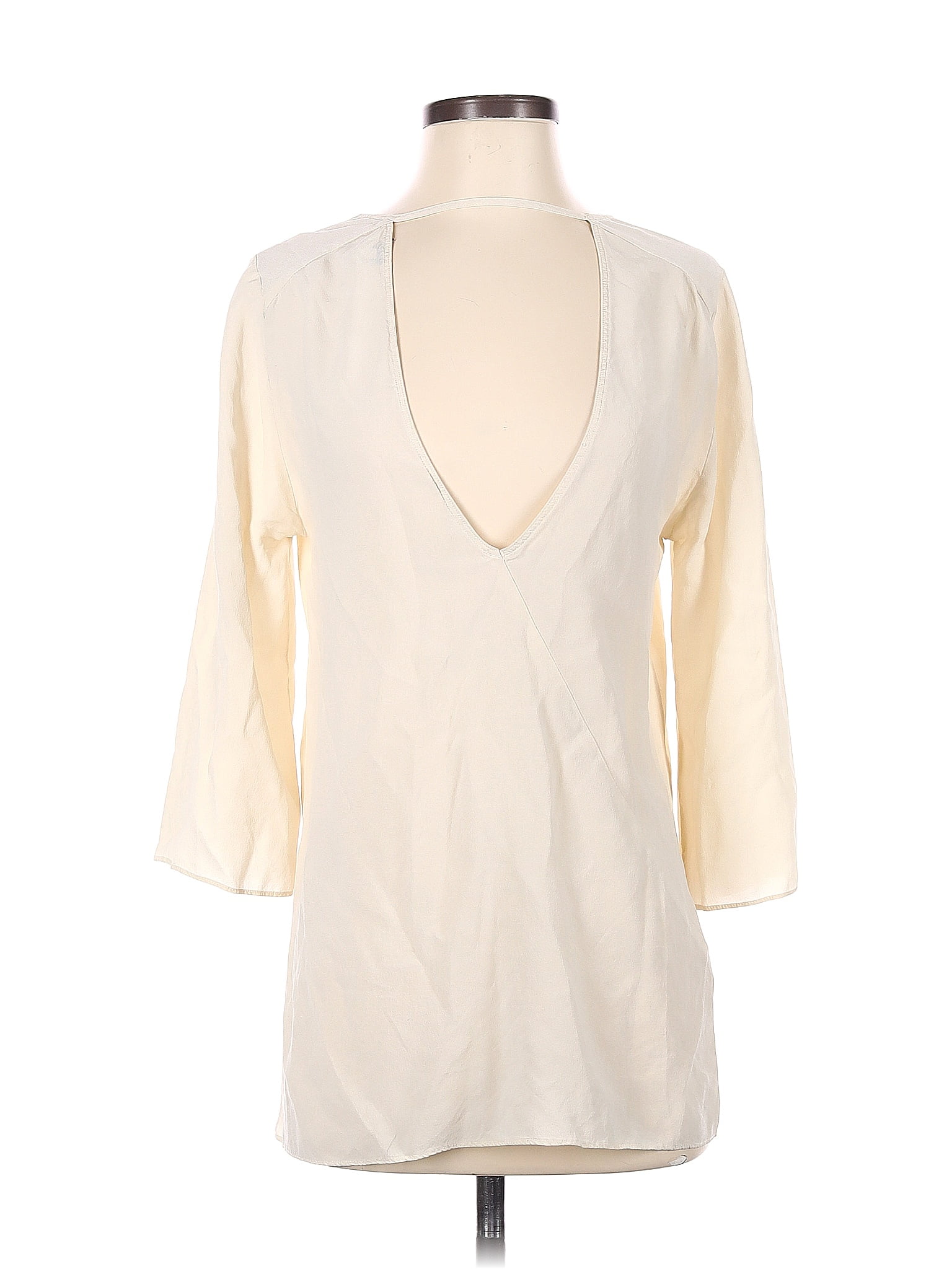 Wilfred 100 Silk Ivory Long Sleeve Blouse Size S 79 Off Thredup