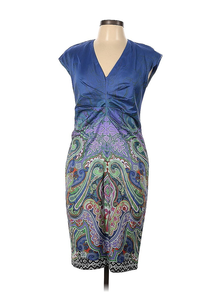 ETRO Paisley Blue Cocktail Dress Size 44 (IT) - 84% off | ThredUp