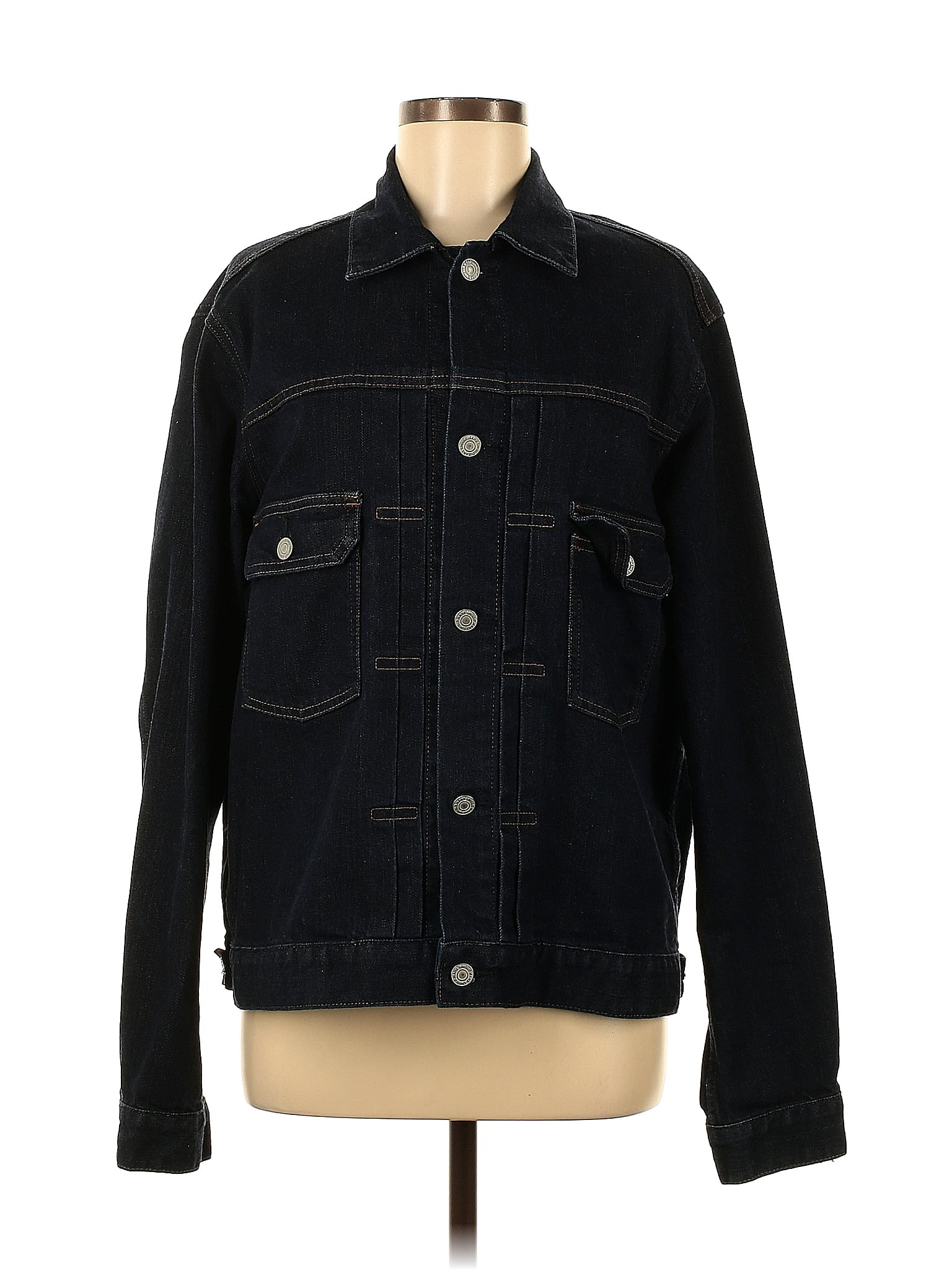 Uniqlo Black Denim Jacket Size M - 48% off | ThredUp