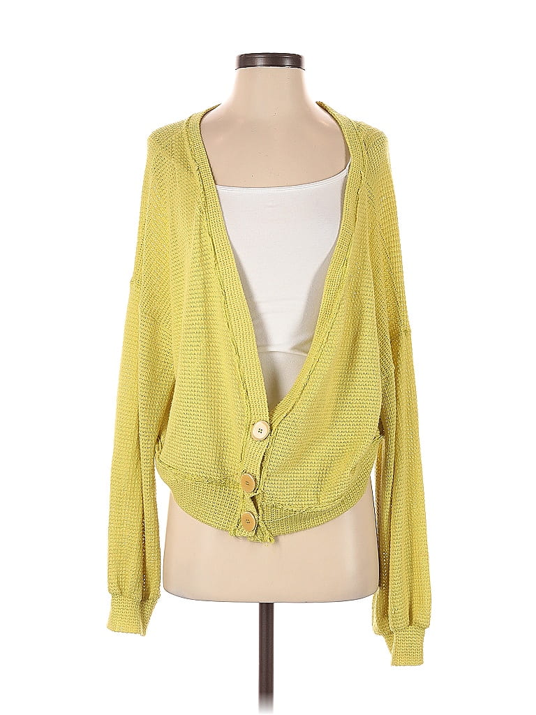 Moon River Yellow Cardigan Size S - 85% off | ThredUp