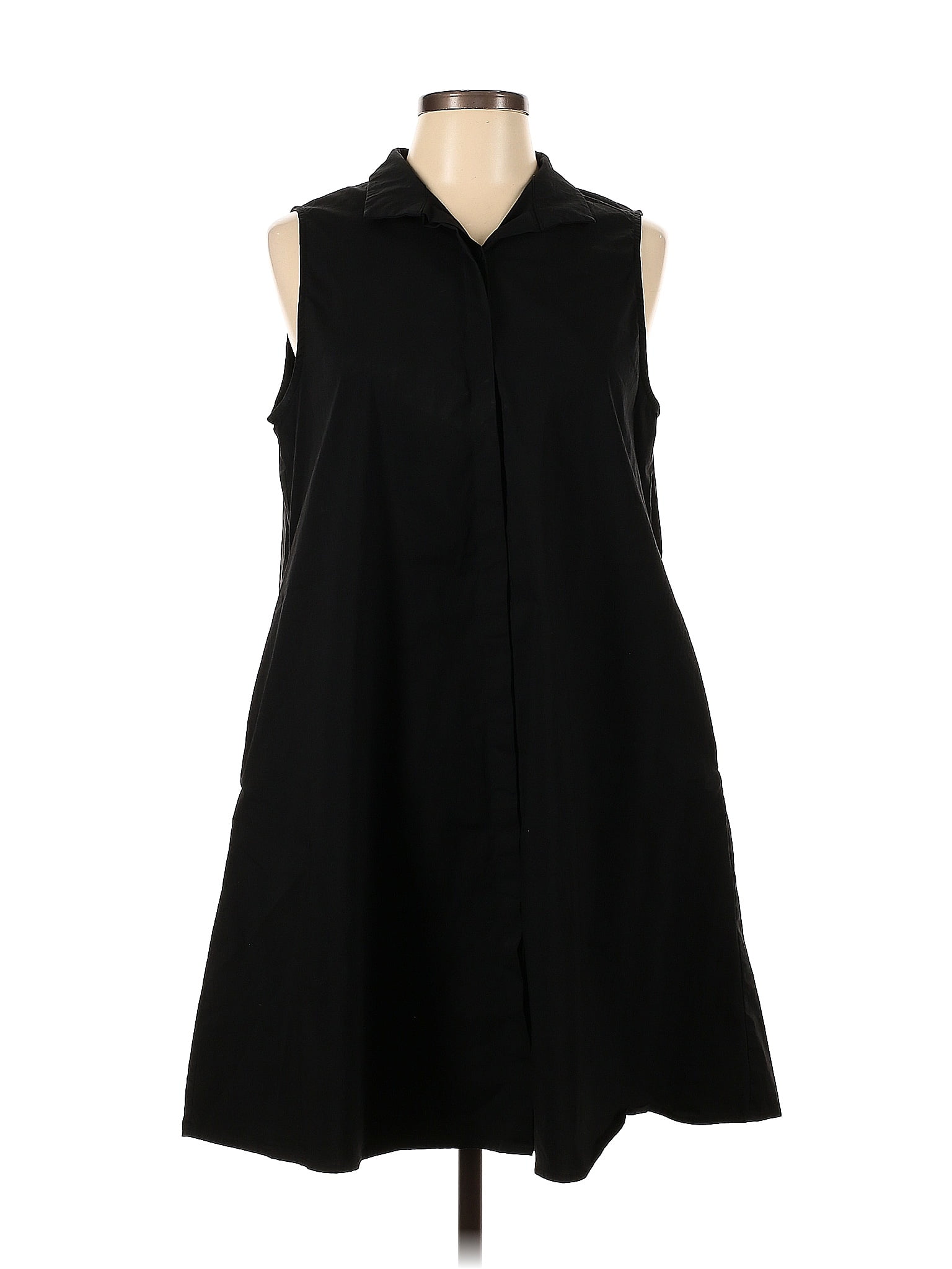 Tuckernuck Solid Black Casual Dress Size L - 73% off | ThredUp