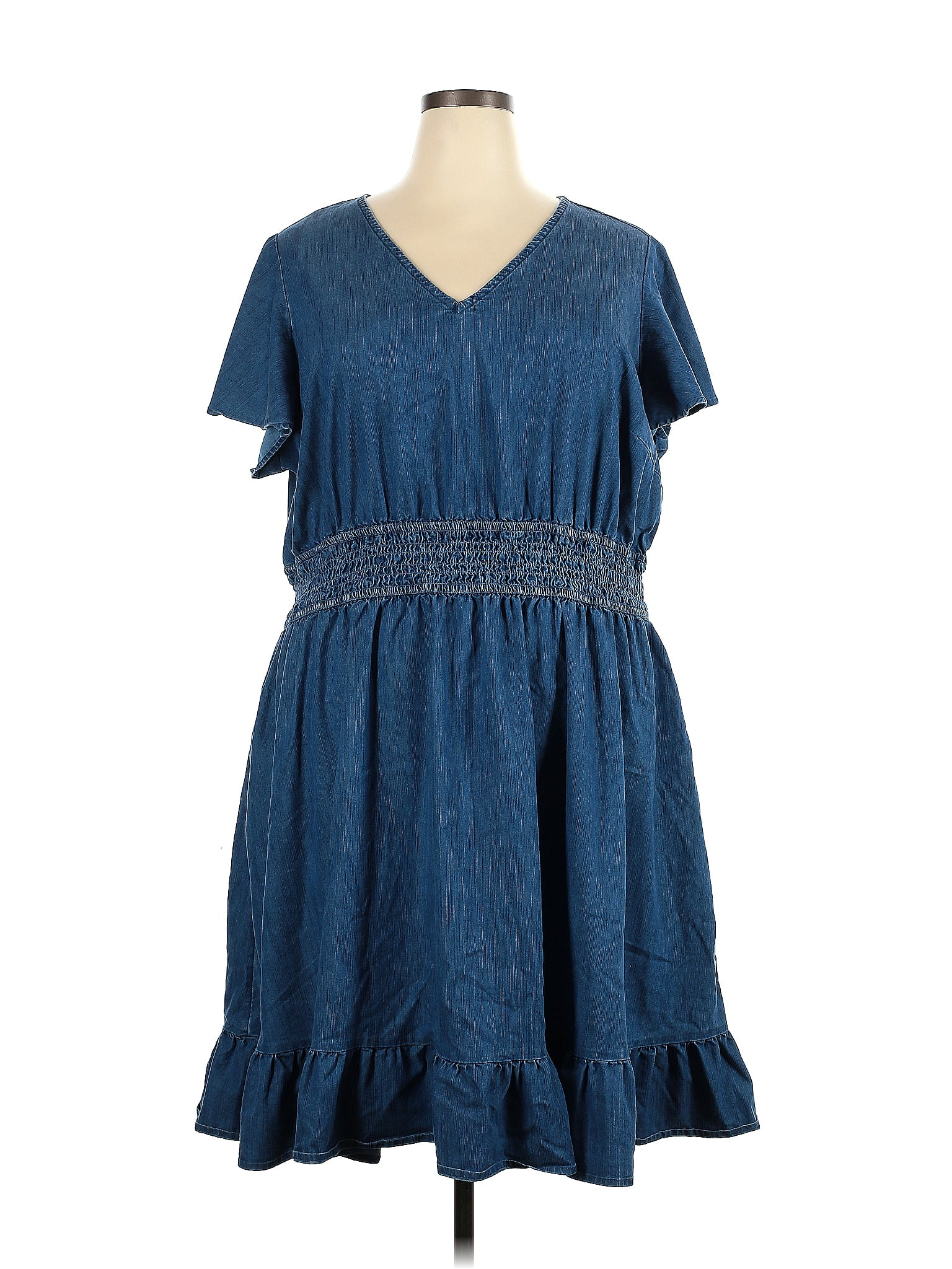 Lane Bryant Blue Casual Dress Size 26 Plus 57 Off Thredup