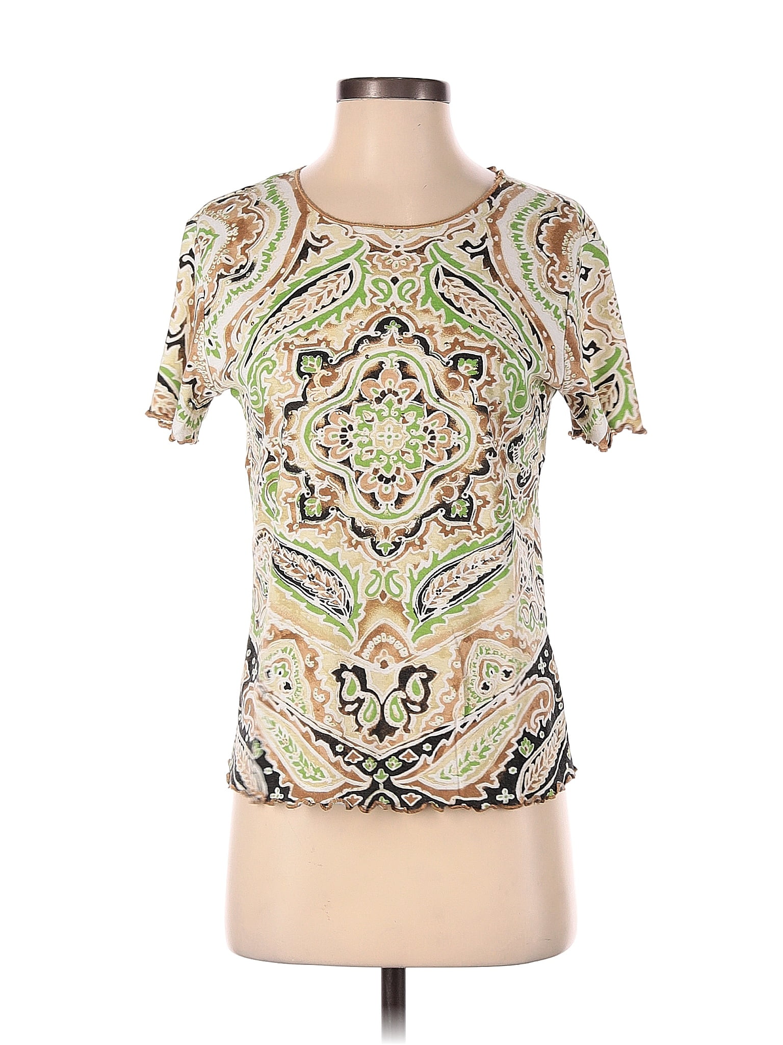 Basic Editions Green Short Sleeve Top Size S - 38% off | ThredUp