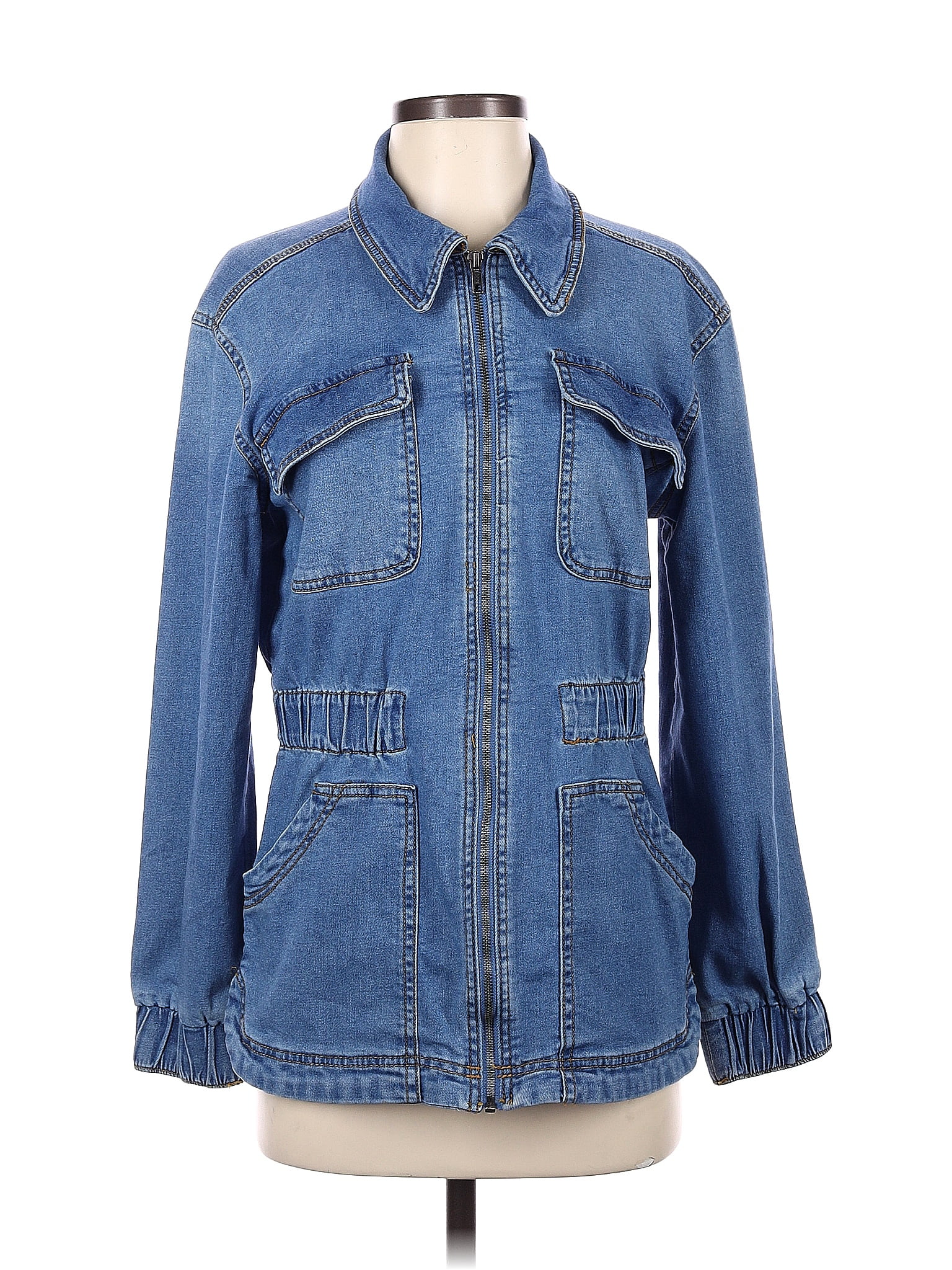 Knox Rose Blue Denim Jacket Size S 43 Off Thredup