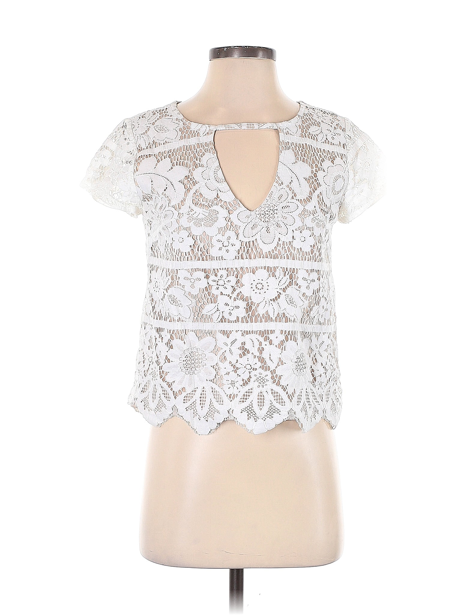 Express White Short Sleeve Top Size S - 65% off | ThredUp