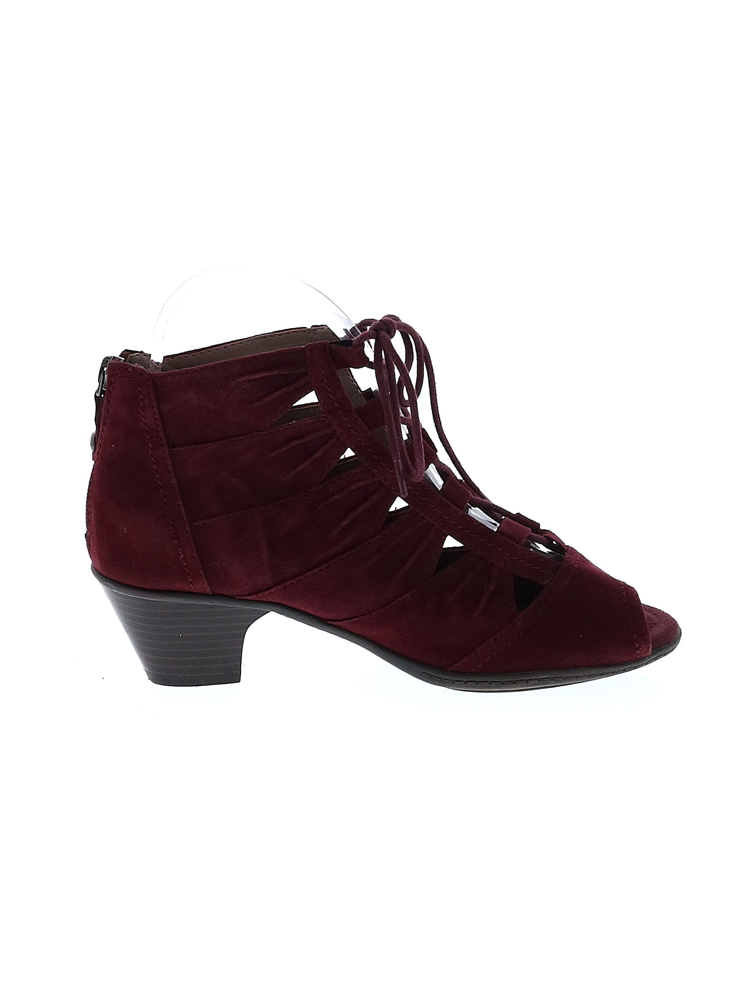 Earth Burgundy Heels Size 7 - 69% off | ThredUp