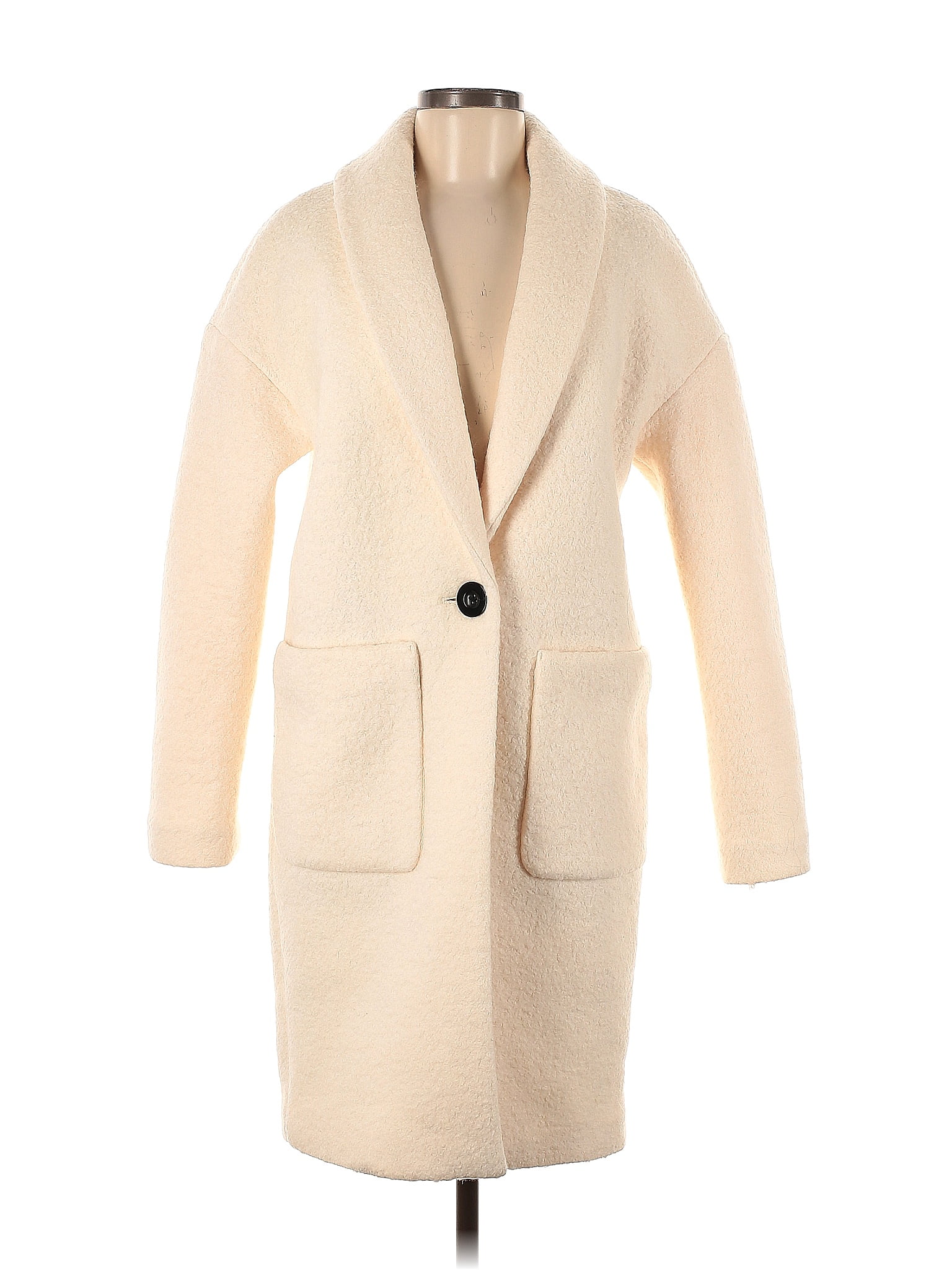 Express Ivory Wool Coat Size XS - 71% off | ThredUp