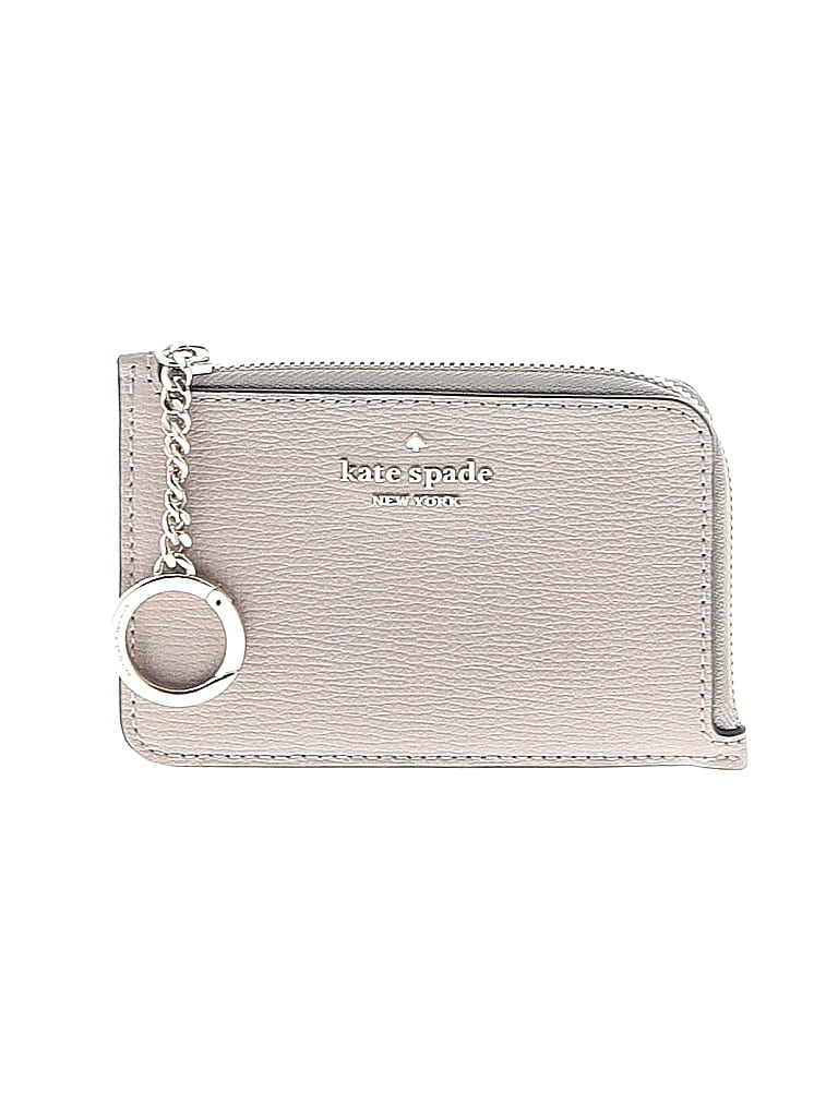 Kate Spade New York 100% Leather Silver Leather Card Holder One Size ...