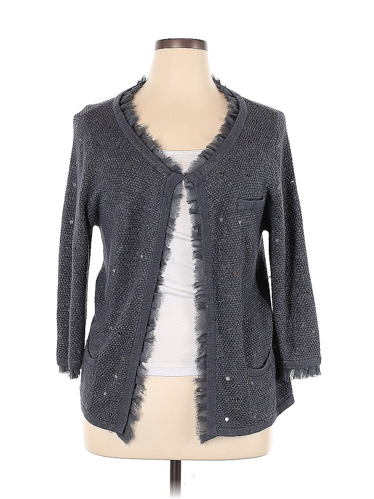 My Favorite Things Colleen Lopez Gray Cardigan Size 1X (Plus) - 71% off ...