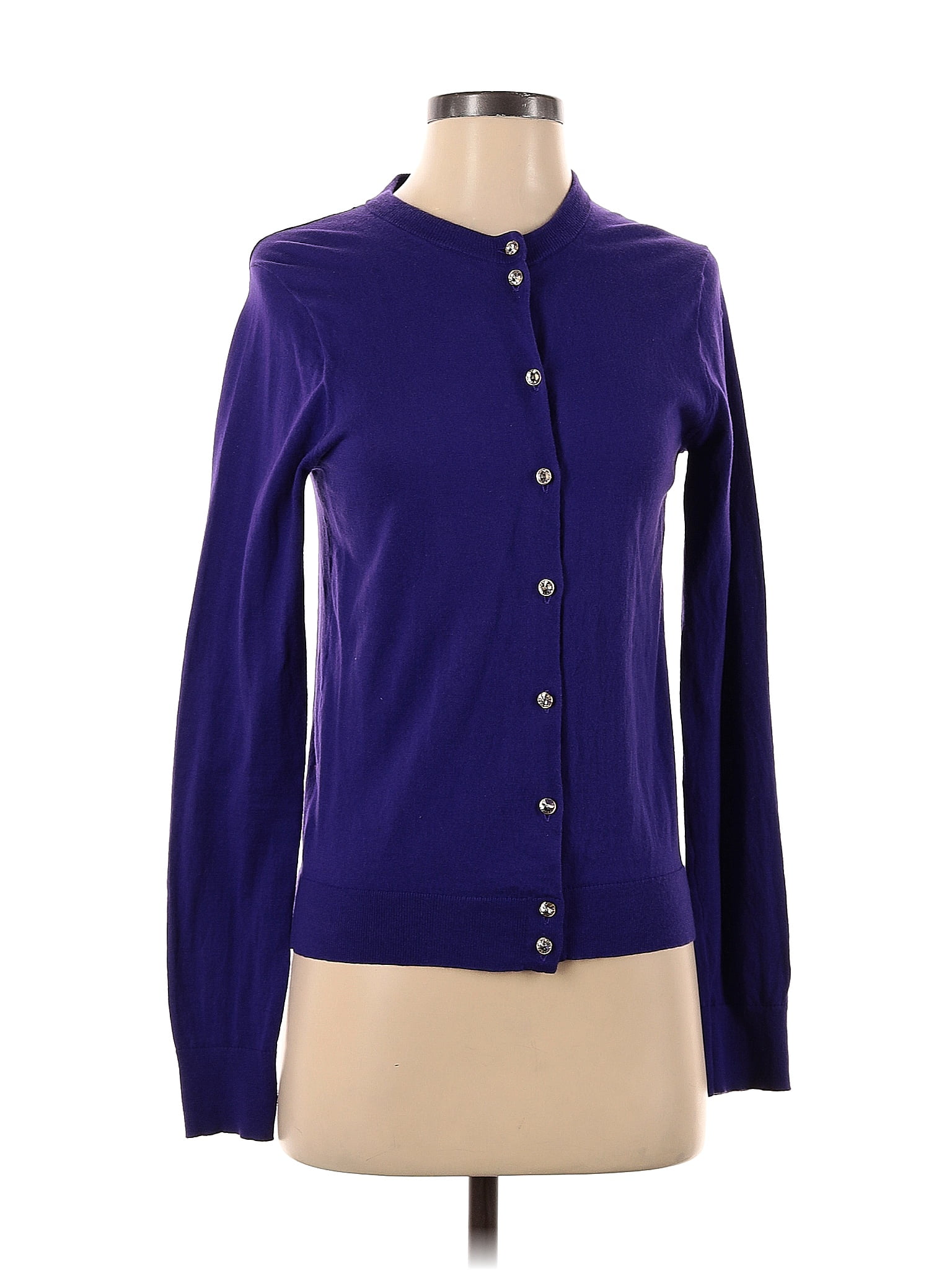 J.Crew Factory Store 100% Cotton Purple Cardigan Size S - 65% off | ThredUp