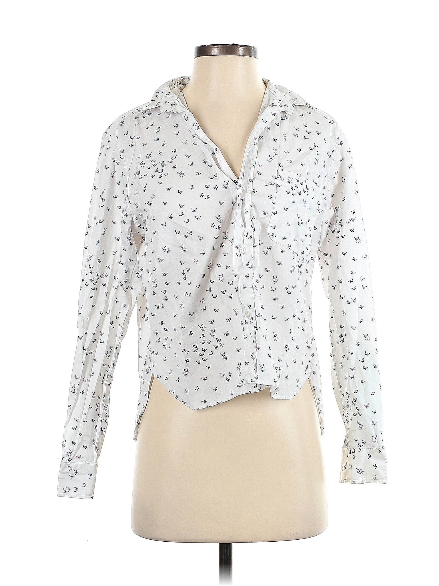 Frank & Eileen 100% Cotton Stars White Long Sleeve Button-Down Shirt Size XS - 77% off | ThredUp
