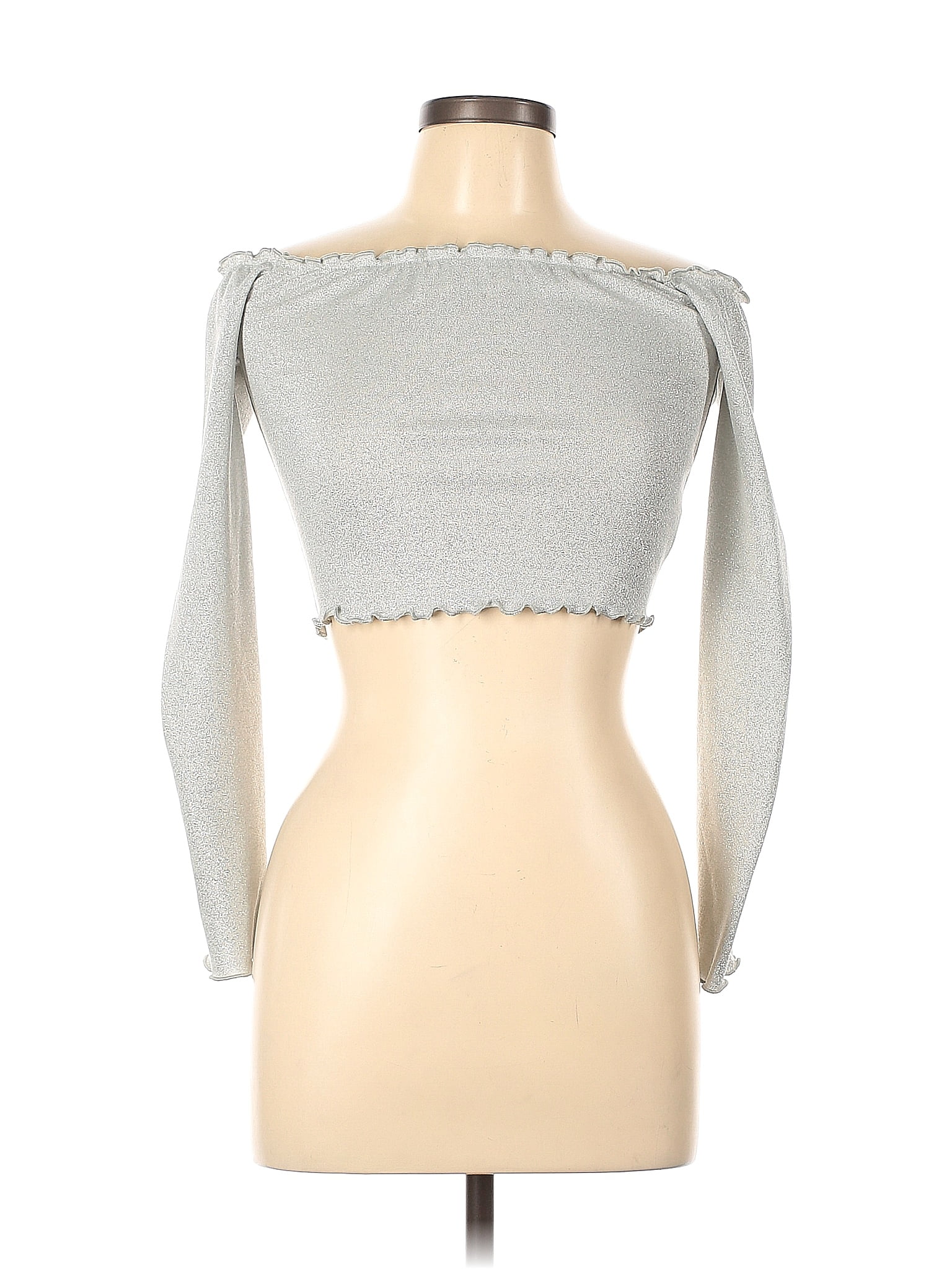Forever 21 Silver Long Sleeve Top Size L - 48% off | ThredUp