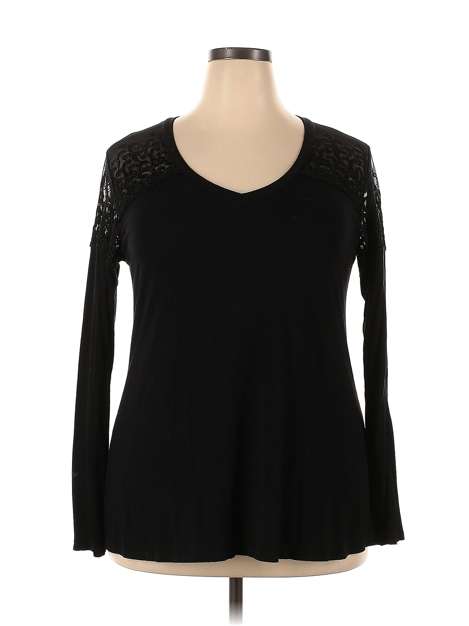 Blumin Black Long Sleeve Top Size 2X (Plus) - 60% off | ThredUp