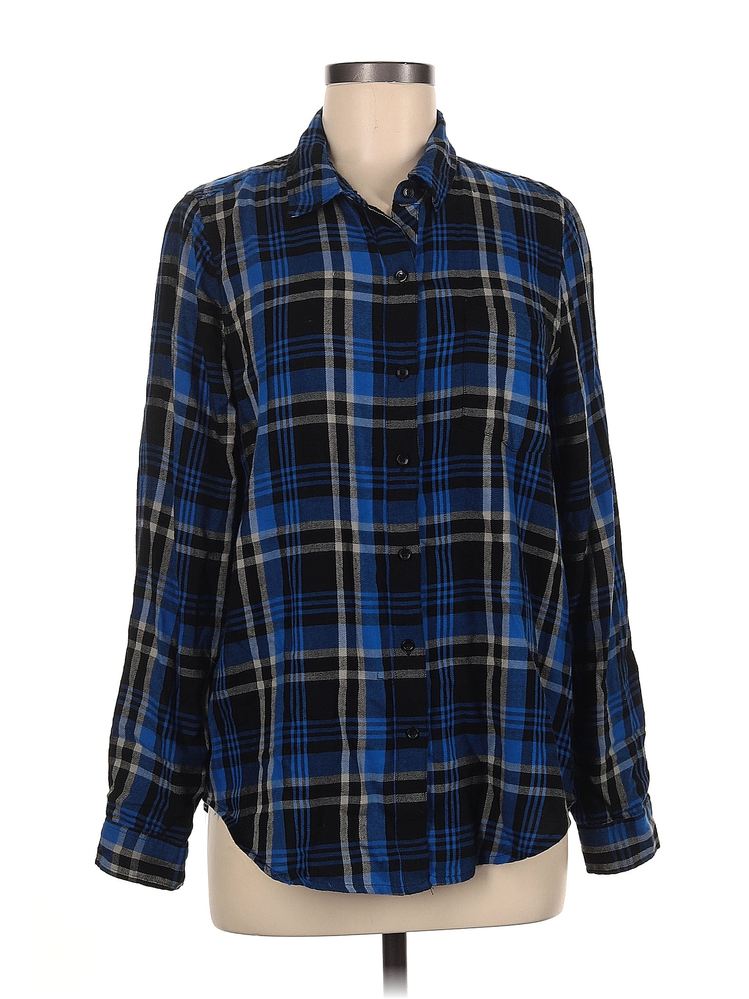 Lucky Brand Plaid Blue Long Sleeve Button-Down Shirt Size M - 66% off | ThredUp