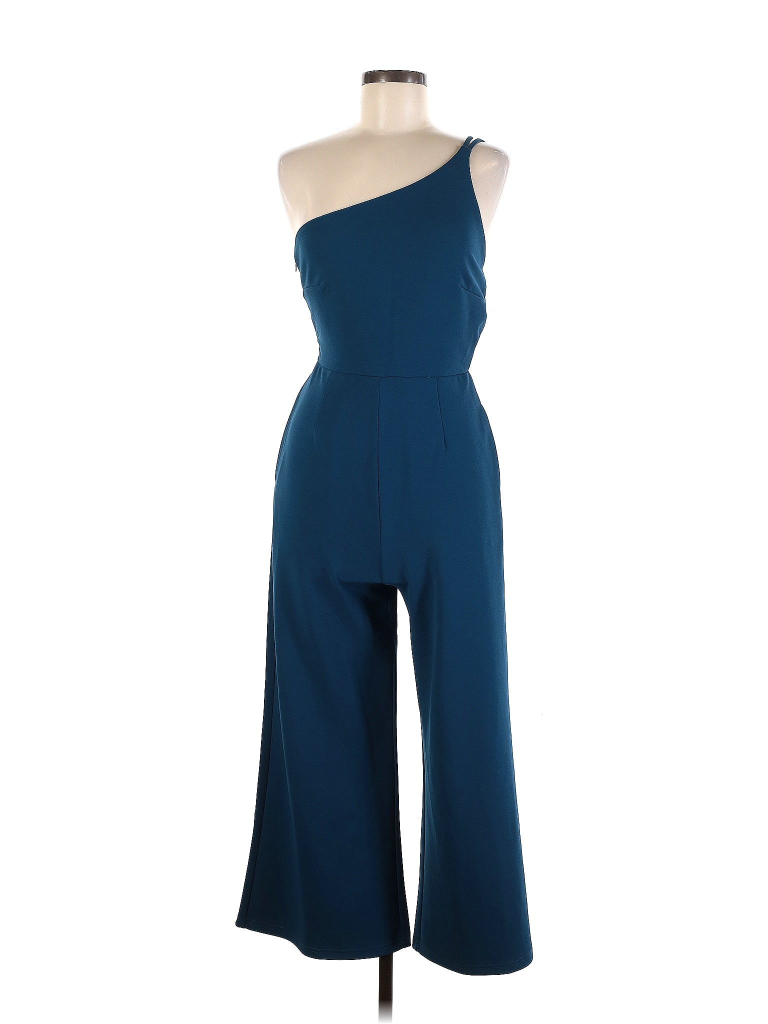 Anrabess Solid Blue Jumpsuit Size S - 48% off | ThredUp