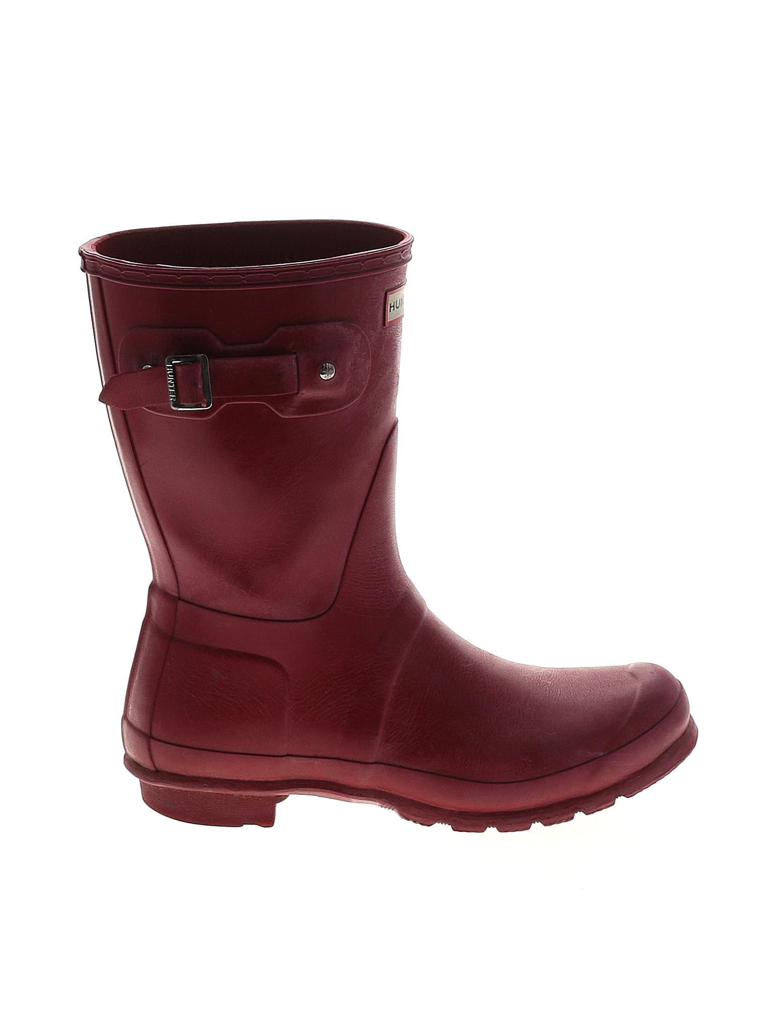 Hunter Red Burgundy Rain Boots Size 10 1/2 - 81% off | ThredUp