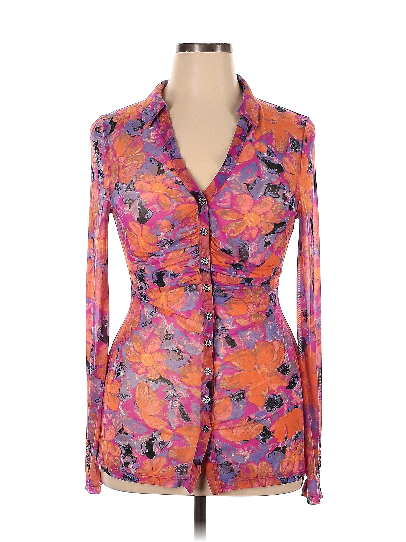 Free People Purple Long Sleeve Blouse Size Xl 72 Off Thredup