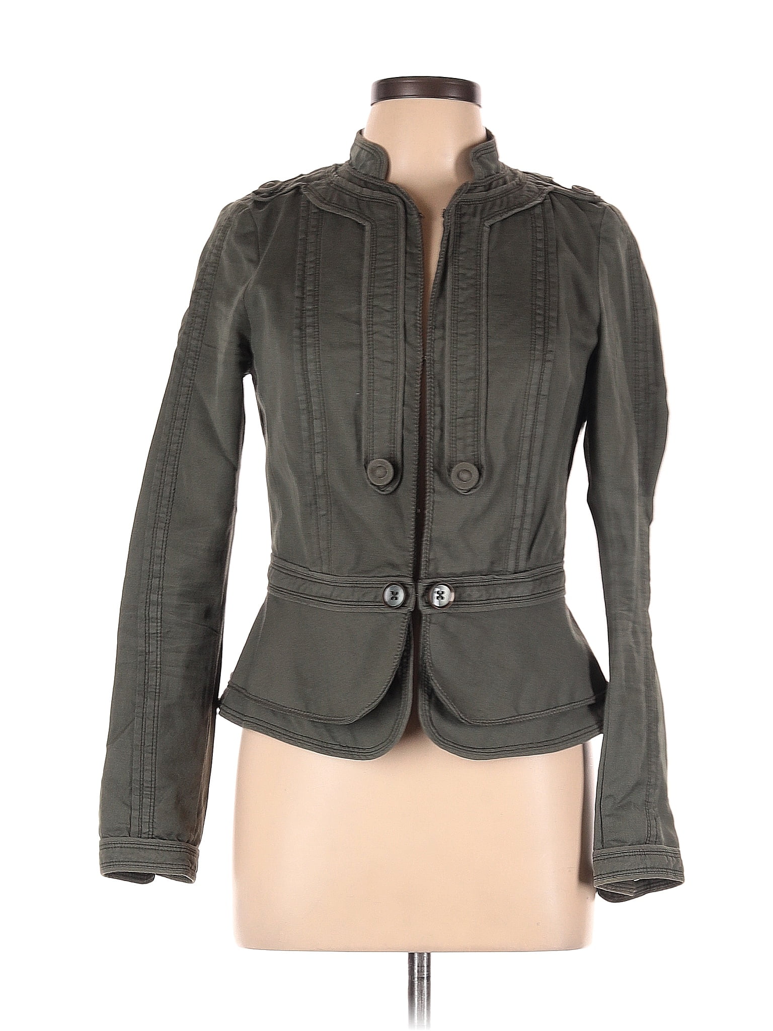 Elevenses Gray Denim Jacket Size 6 - 77% off | ThredUp