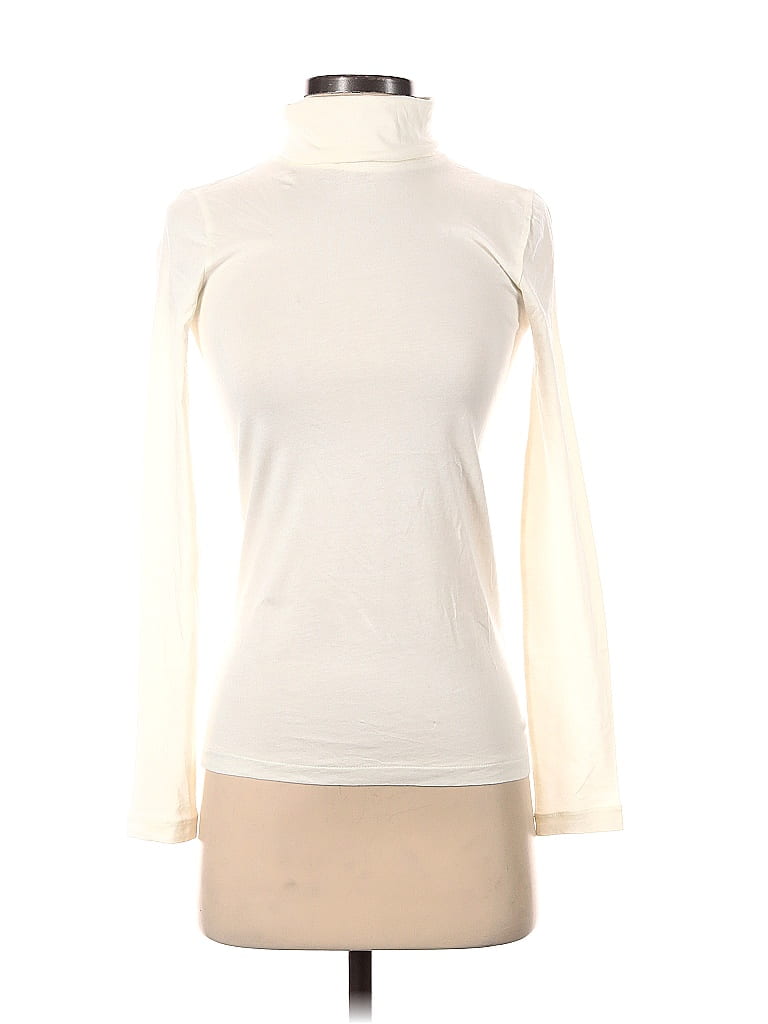 J.Crew 100% Cotton Ivory Long Sleeve Turtleneck Size XXS - 70% off | ThredUp