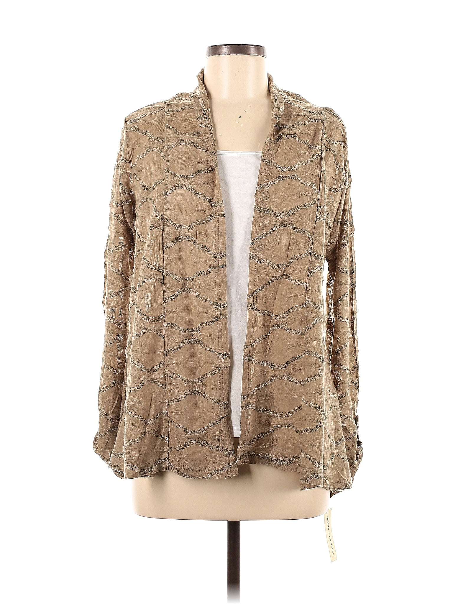 Maria Gabrielle Tan Cardigan Size M - 60% off | ThredUp