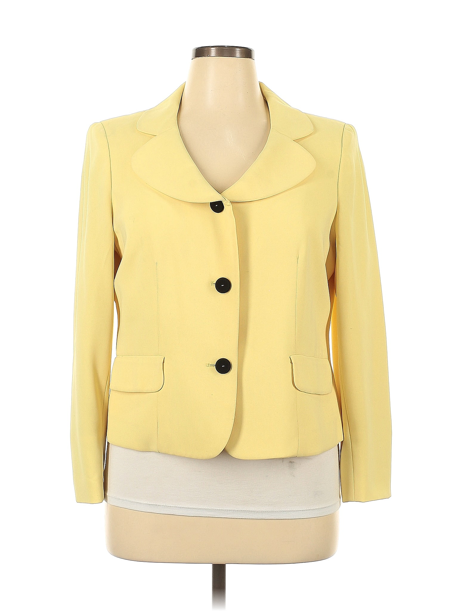 Kasper Yellow Blazer Size 16 (Petite) - 73% off | ThredUp