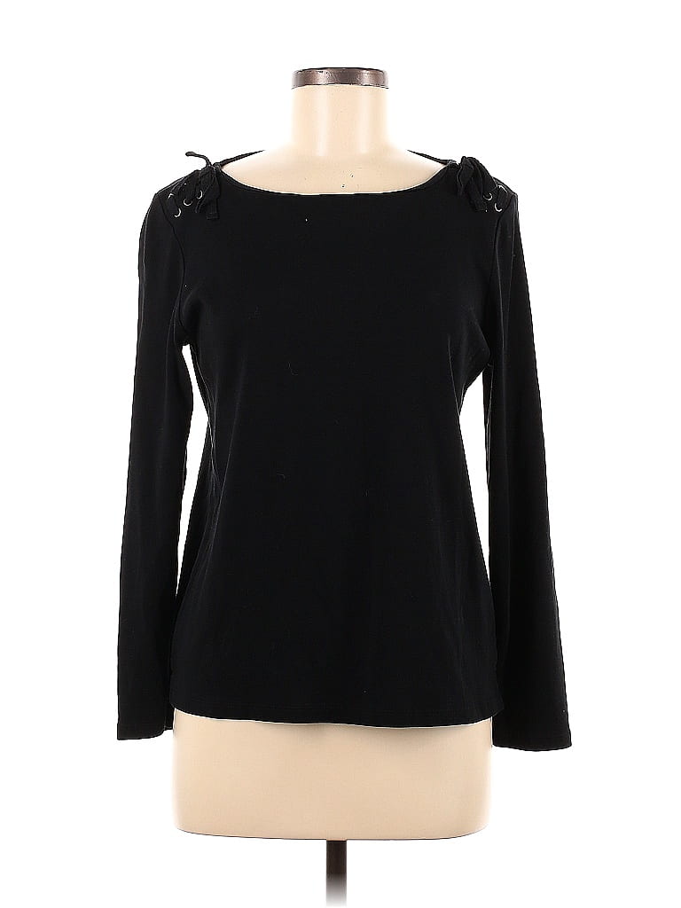 Talbots Outlet 100% Cotton Black Long Sleeve Top Size M - 69% off | ThredUp