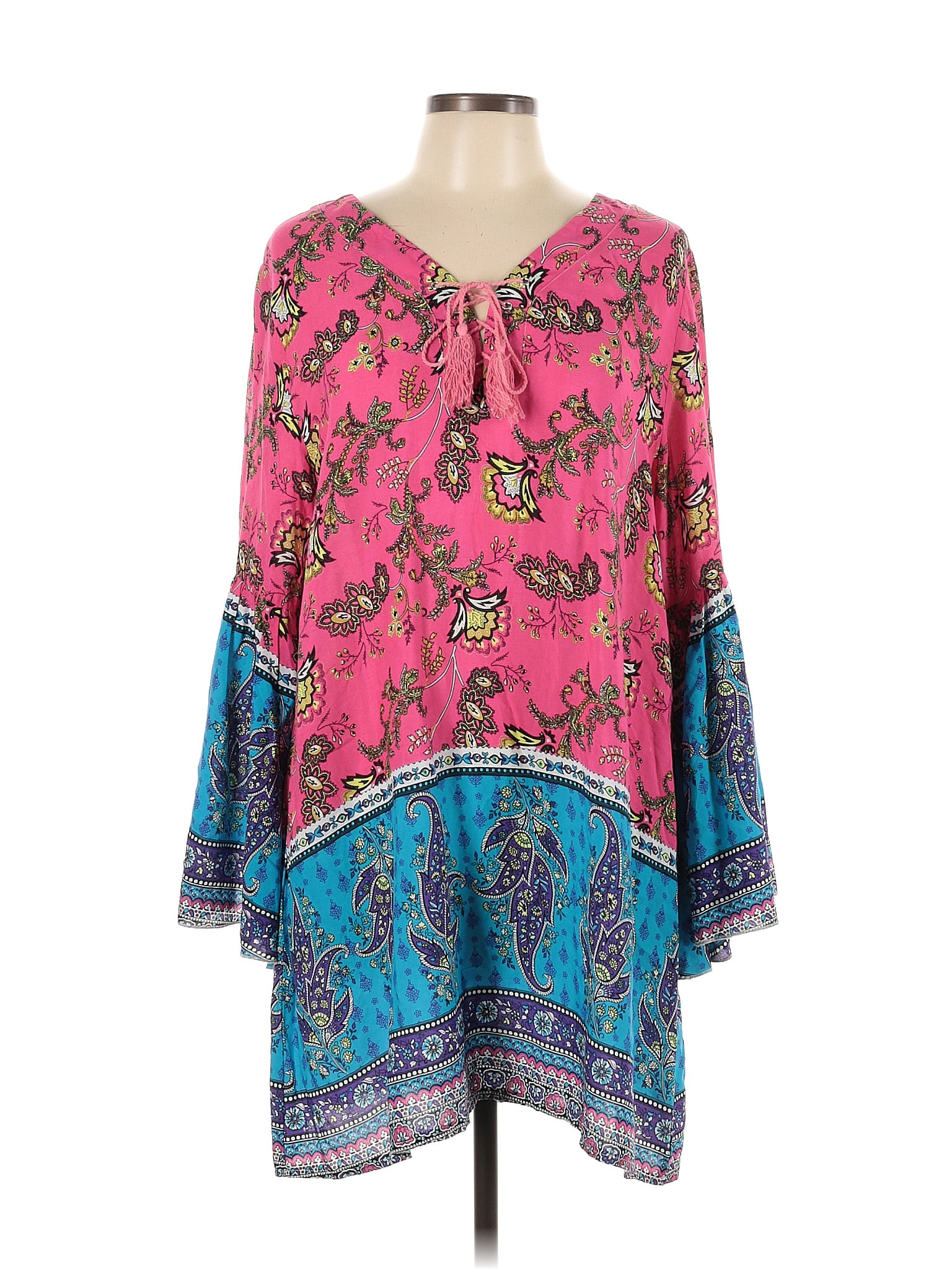 Velzera Pink Long Sleeve Blouse Size L 75 Off Thredup