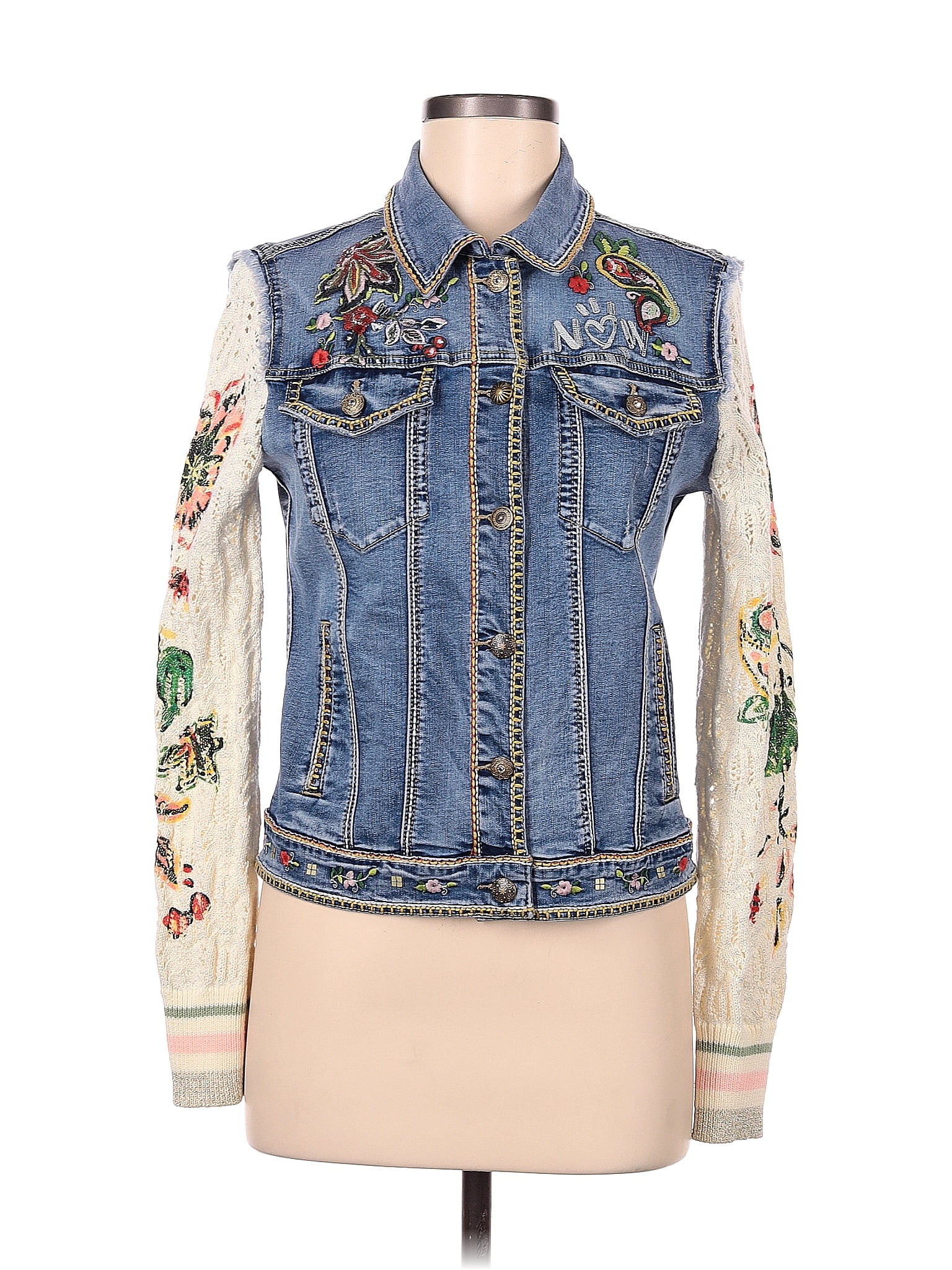 Desigual Blue Denim Jacket Size 38 (EU) - 67% off | ThredUp