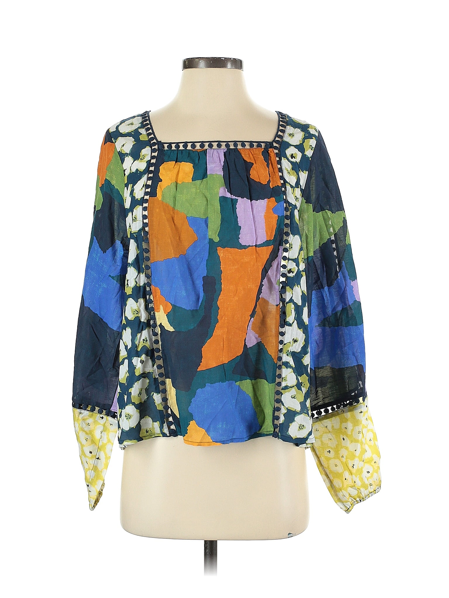 Maeve by Anthropologie Batik Blue Long Sleeve Blouse Size XS - 73% off ...