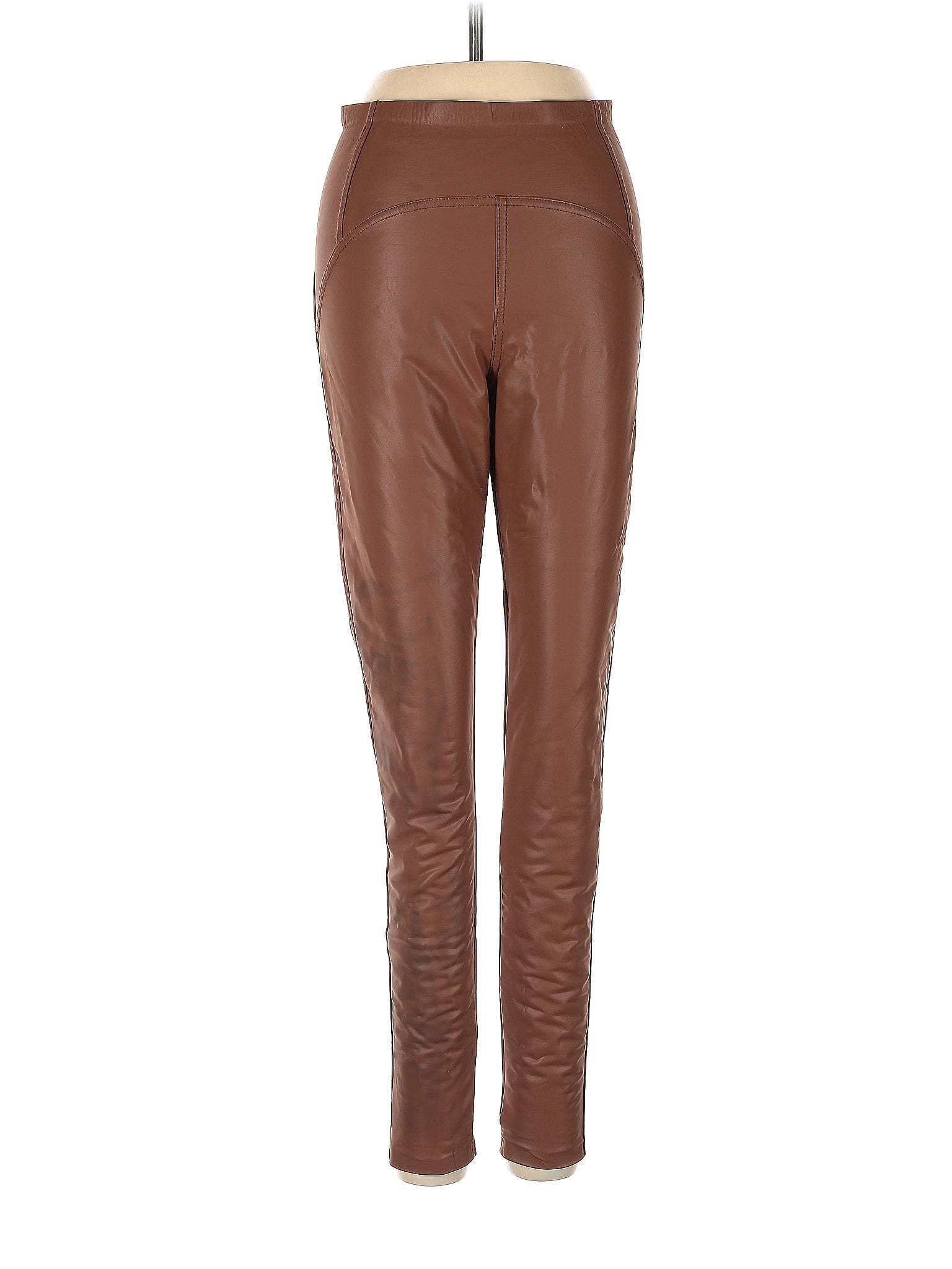 Venti6 100% Polyurethane Brown Faux Leather Pants Size XS - 65% off ...