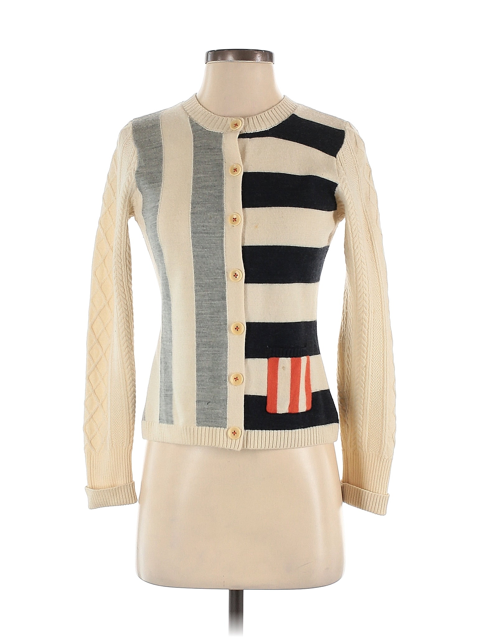 Charlie & Robin 100% Wool Ivory Cardigan Size S - 72% off | ThredUp
