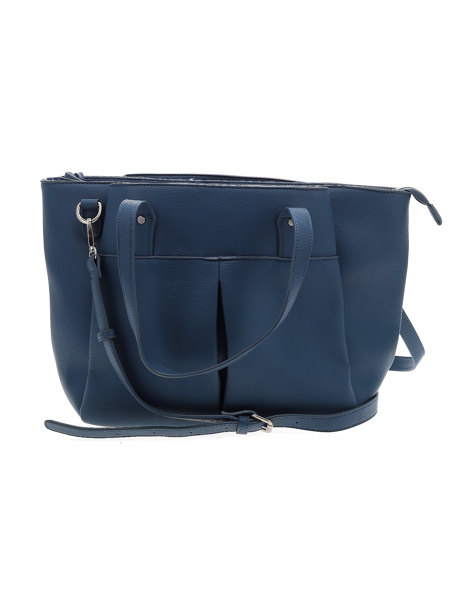 Urban Expressions 100% Polyurethane Solid Blue Leather Satchel One Size ...