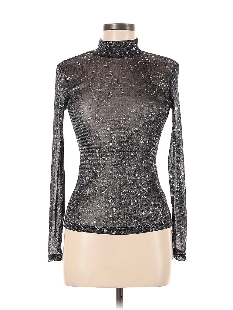 MANGOPOP Collection Metallic Silver Long Sleeve Top Size S - 50% off ...