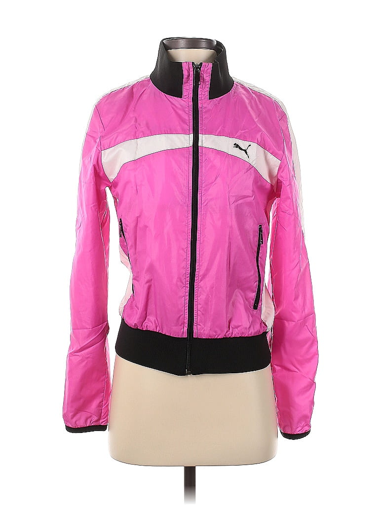 Puma 100% Nylon Color Block Pink Track Jacket Size S - 68% off | ThredUp