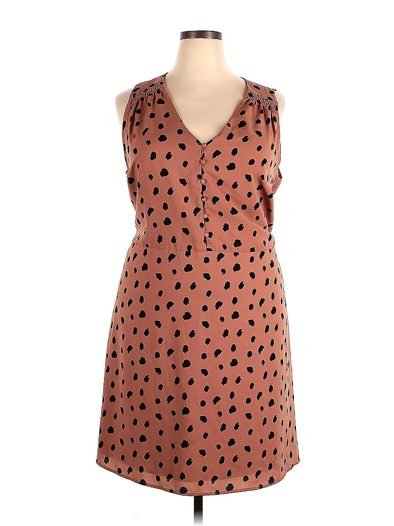 41hawthorn 100 Recycled Polyester Tortoise Hearts Polka Dots Brown