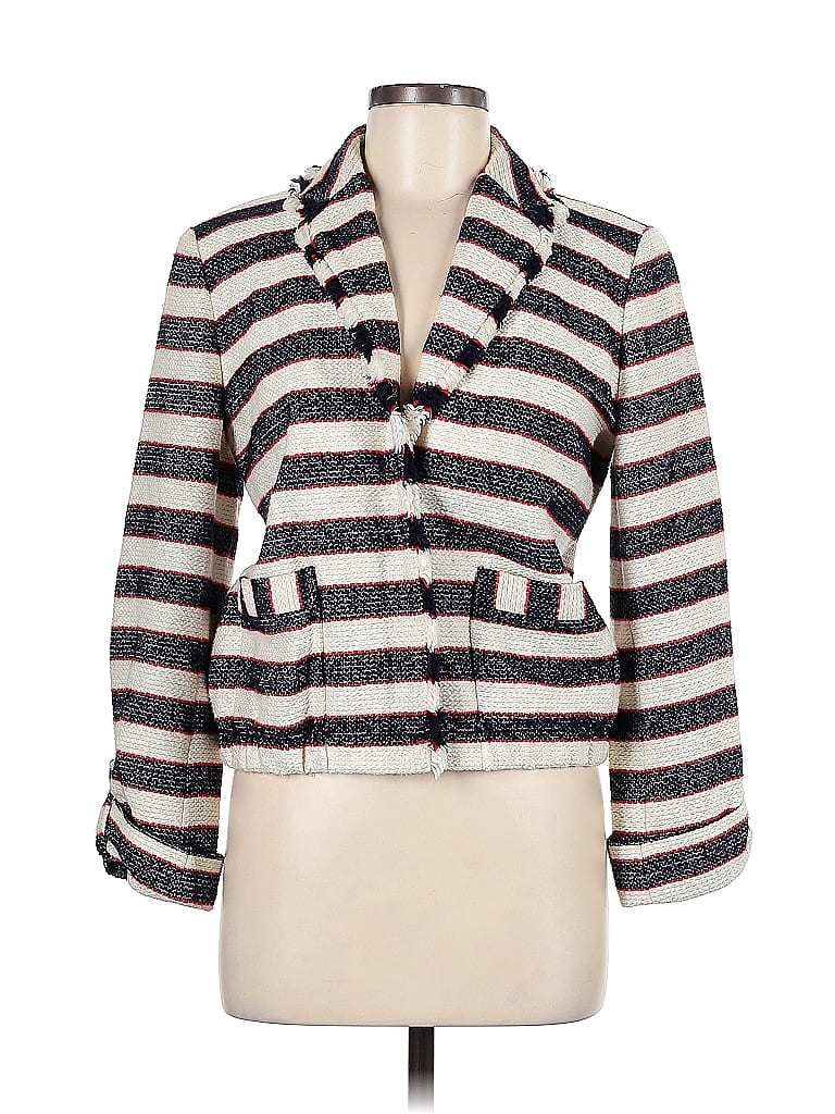 J.Crew Collection Stripes Silver Blazer Size 8 - 84% off | ThredUp