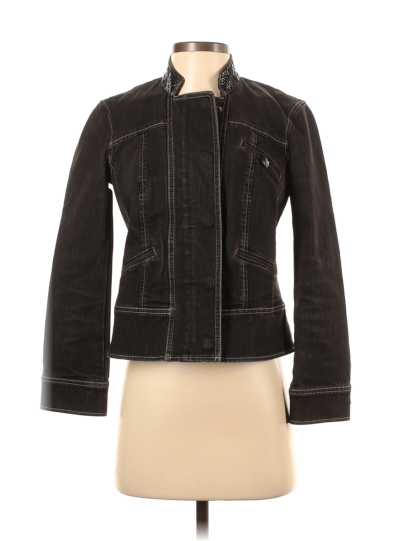 Sigrid Olsen Black Denim Jacket Size P (Petite) - 76% off | ThredUp