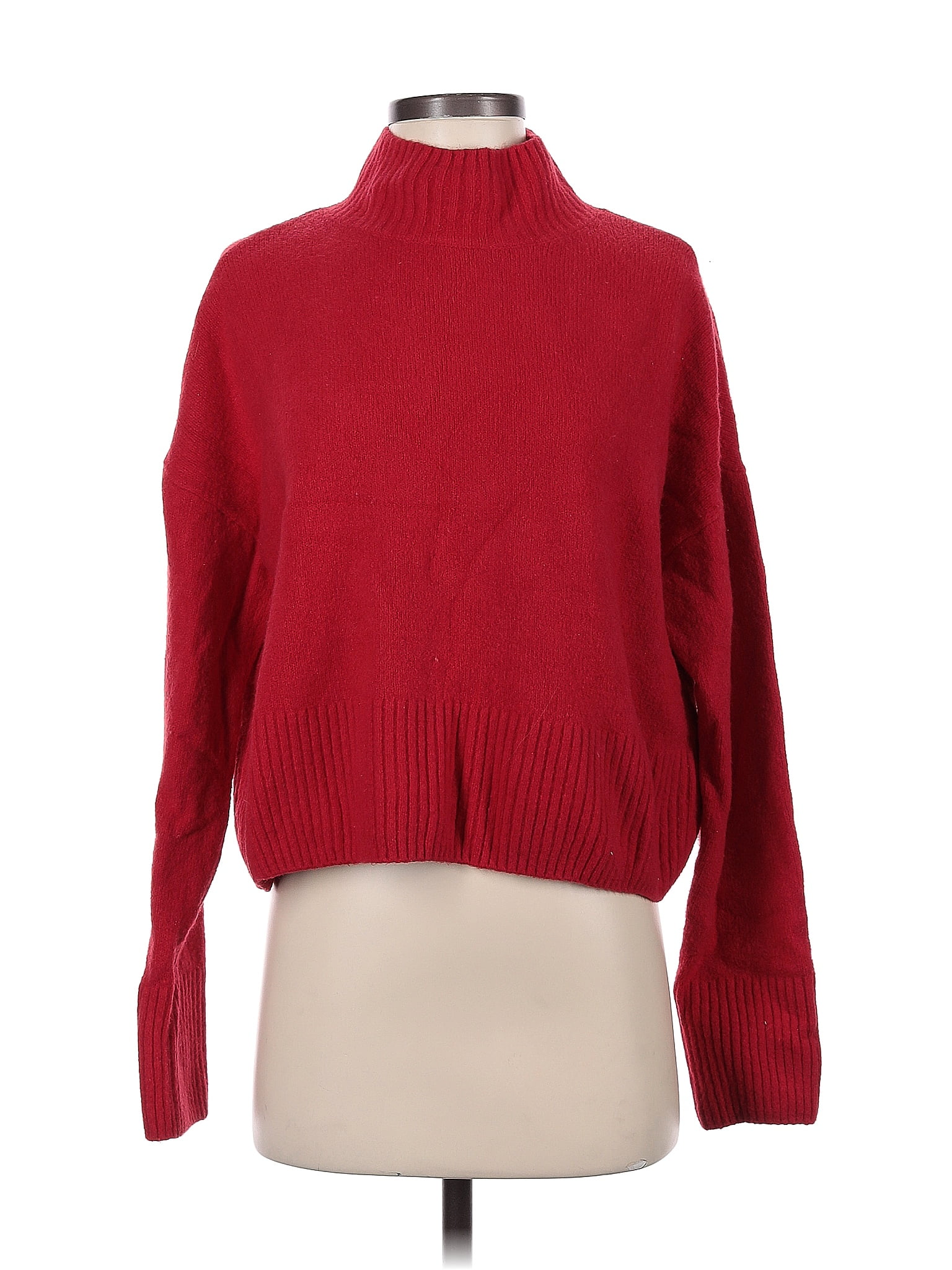 Paris Atelier & Other Stories Solid Red Turtleneck Sweater Size S - 68% ...