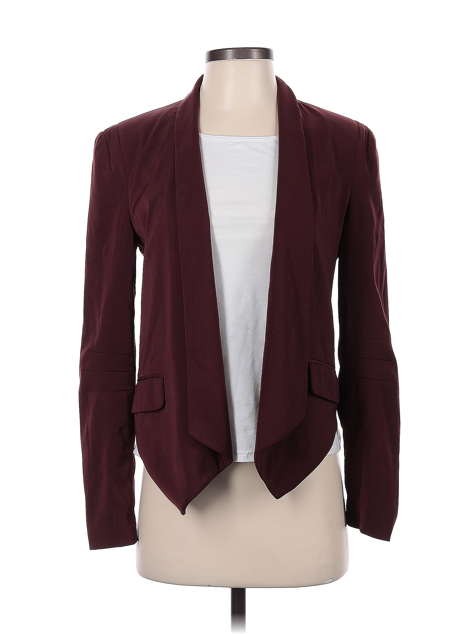 Bar III Burgundy Jacket Size S - 53% off | ThredUp