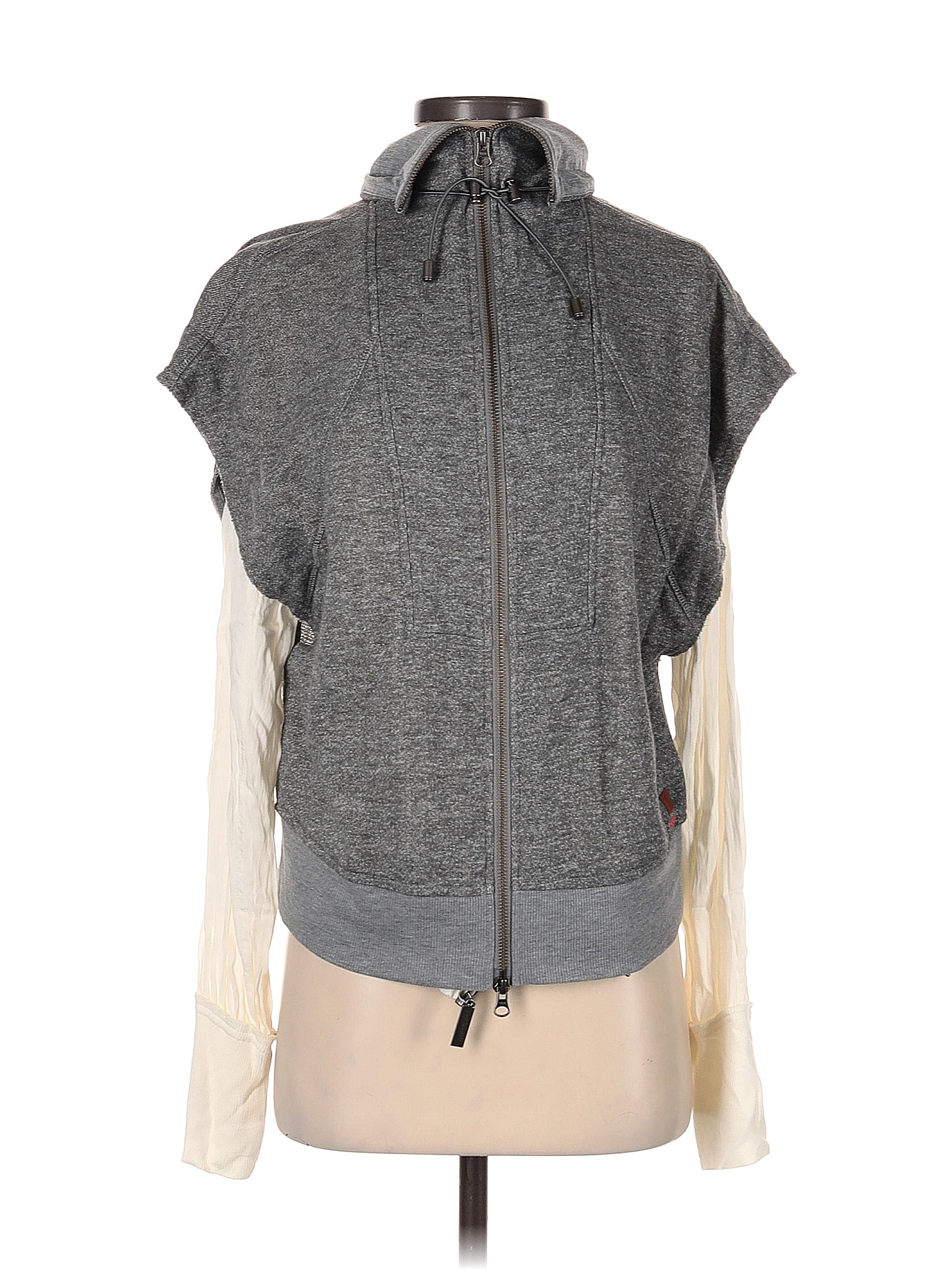 Peace Love World 100% Rayon Gray Zip Up Hoodie Size S - 65% off | ThredUp