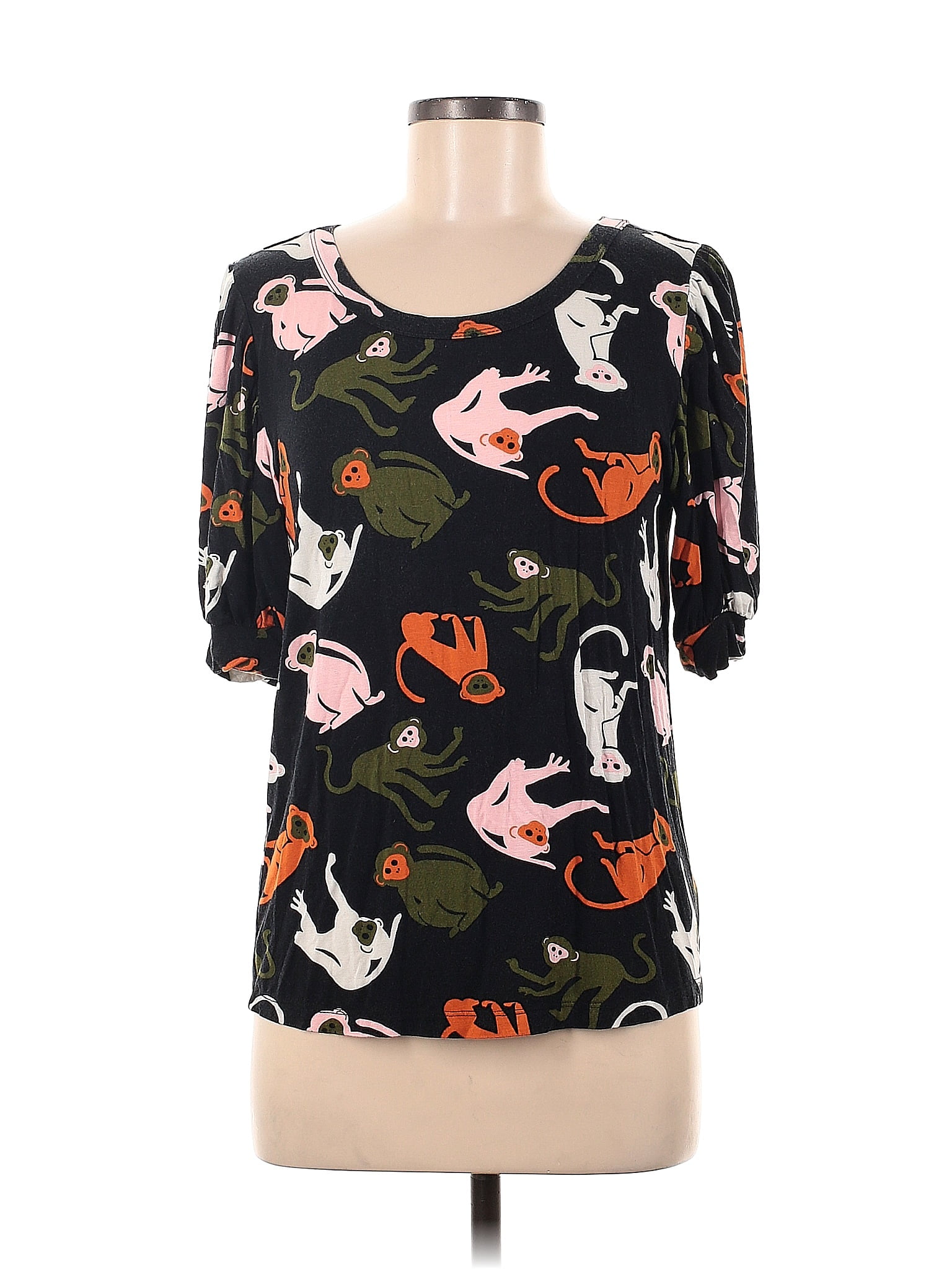 ModCloth 100% Spandex Black Short Sleeve Top Size M - 56% off | ThredUp