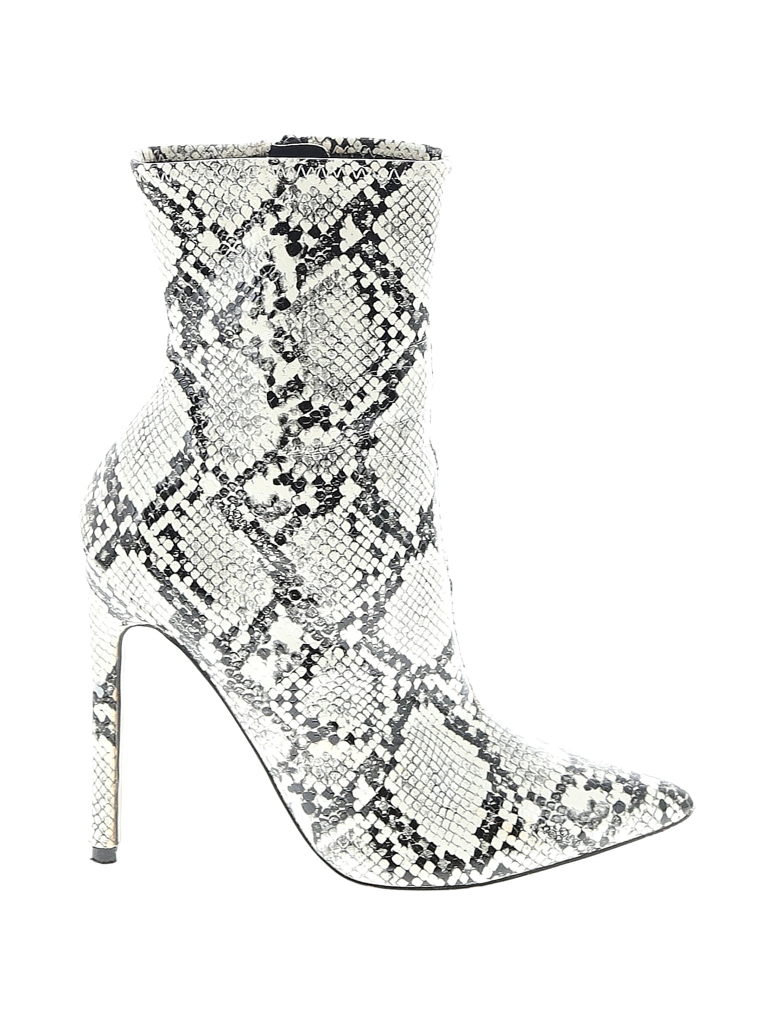 Steve Madden Snake Print White Boots Size 6 1/2 - 44% off | ThredUp