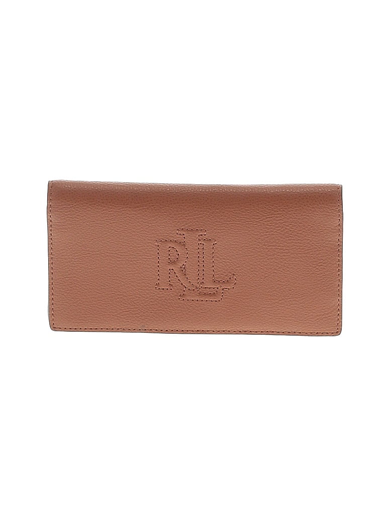 Lauren by Ralph Lauren 100% Cow Leather Tan Leather Wallet One Size ...