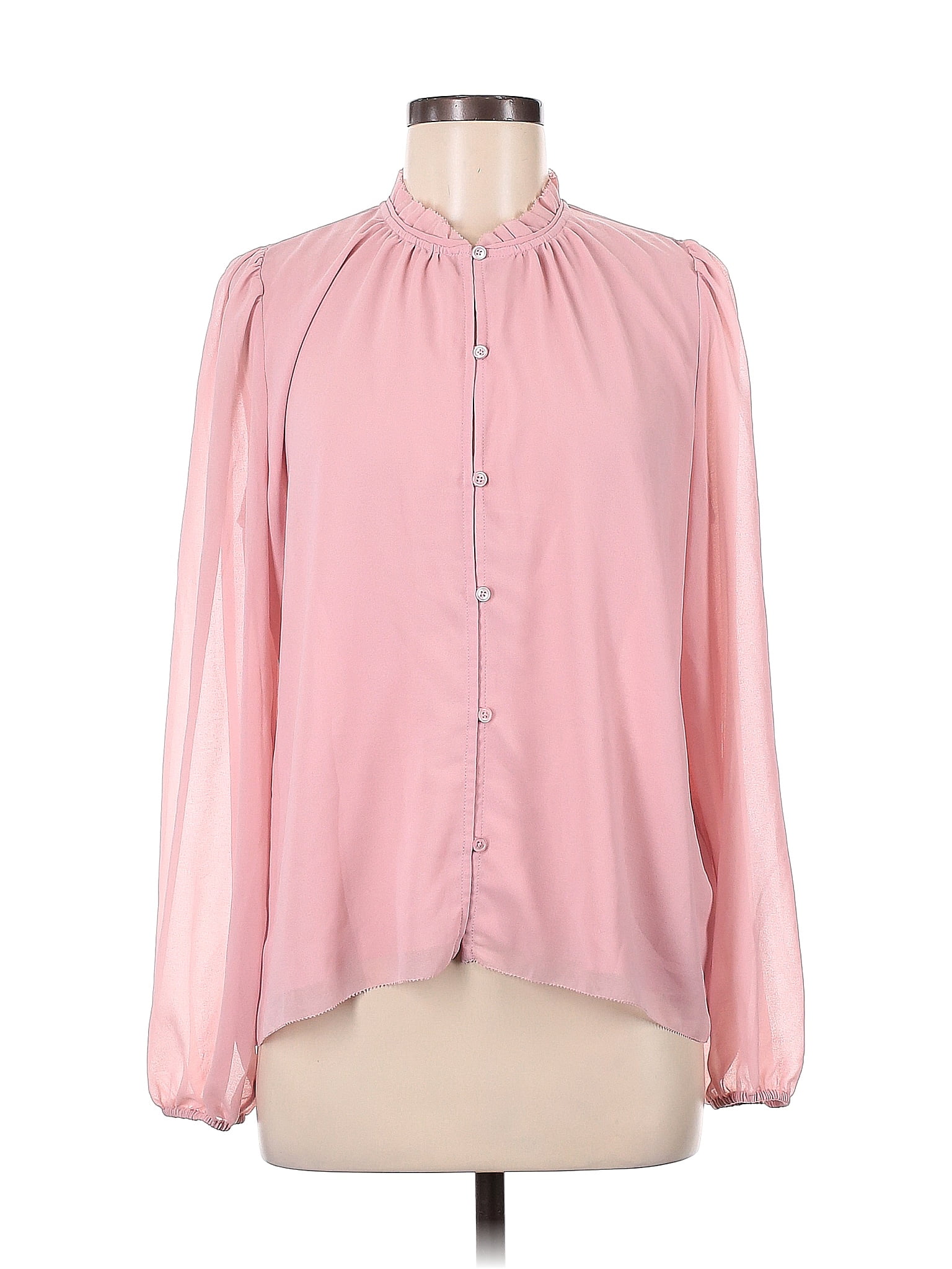 Wilfred 100% Polyester Pink Long Sleeve Blouse Size M - 78% off | ThredUp