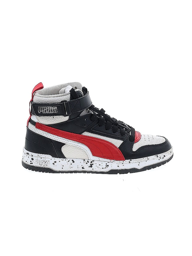 Puma Graphic Solid Color Block Red Puma athletic basketball Sneakers ...
