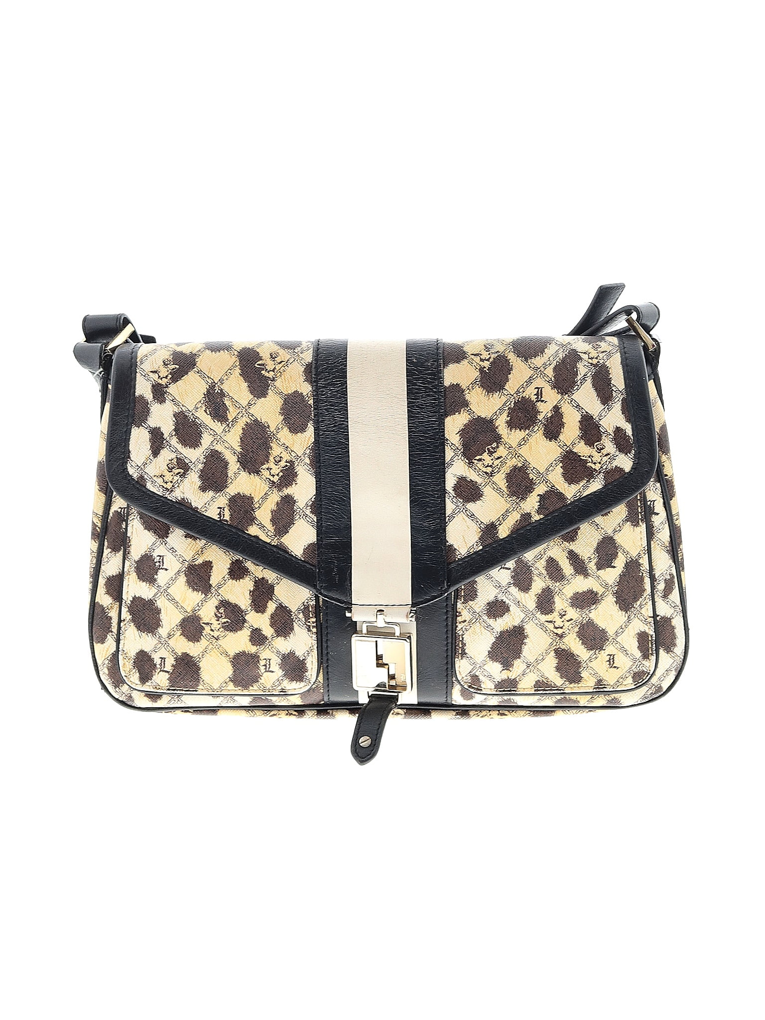 L.A.M.B. 100% Coated Canvas Animal Print Leopard Print Zebra Print Gold ...