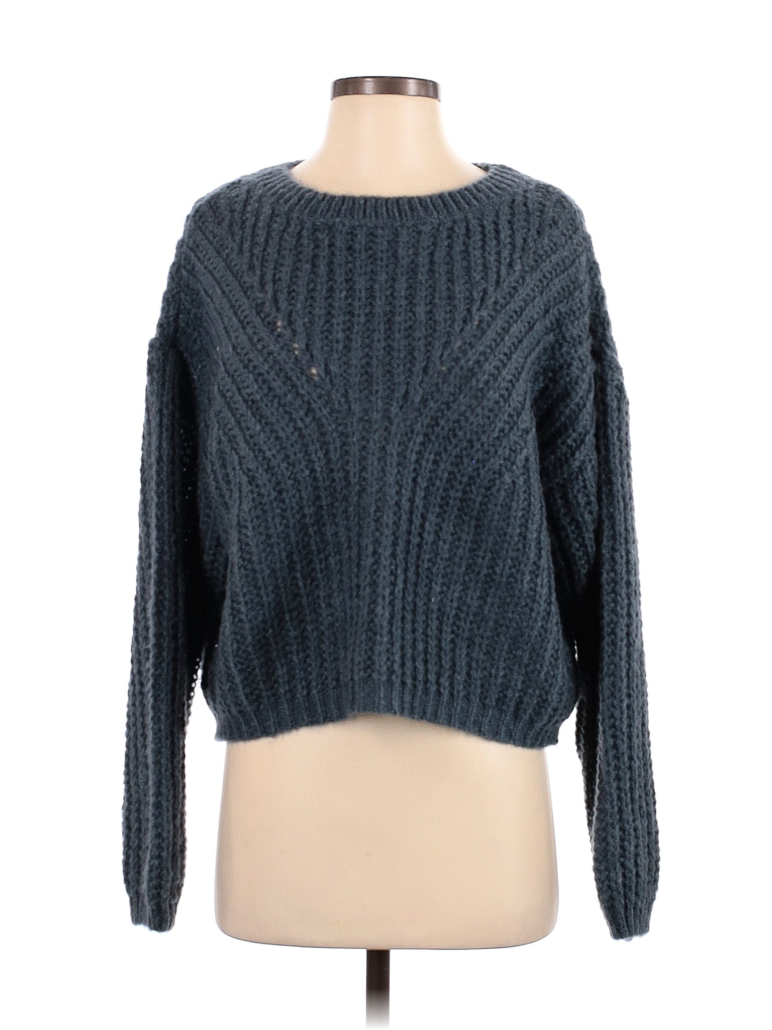 Gentle Fawn 100% Polyester Marled Solid Blue Pullover Sweater Size S ...