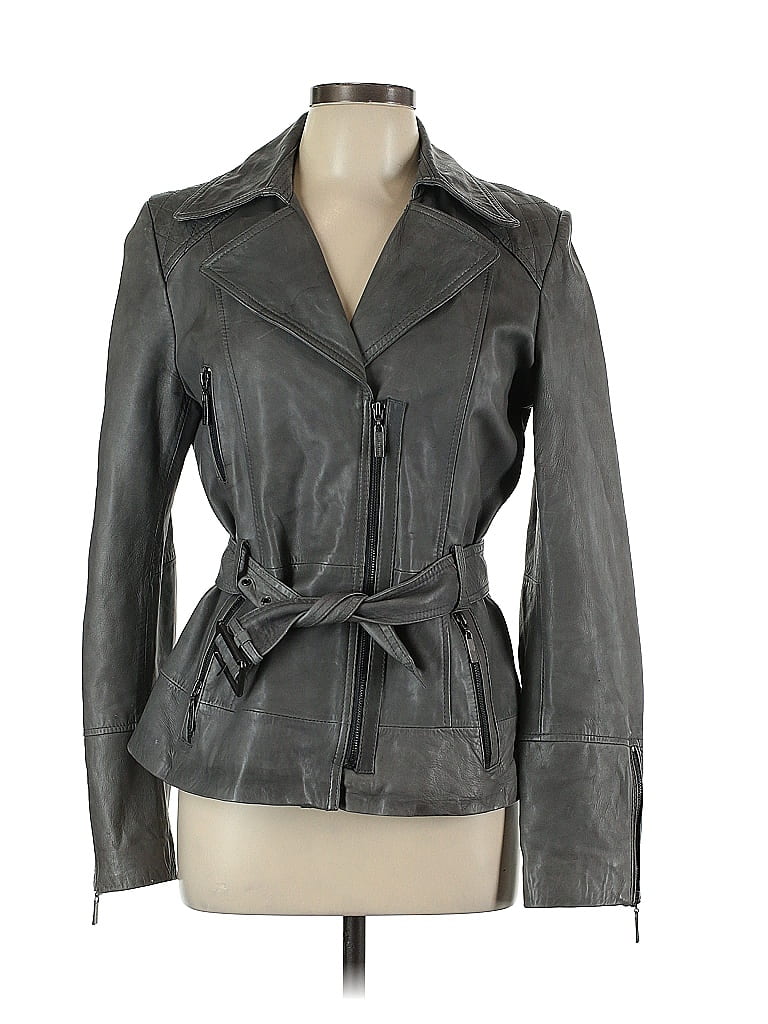 Marc New York Andrew Marc Gray Faux Leather Jacket Size L - 79% off ...