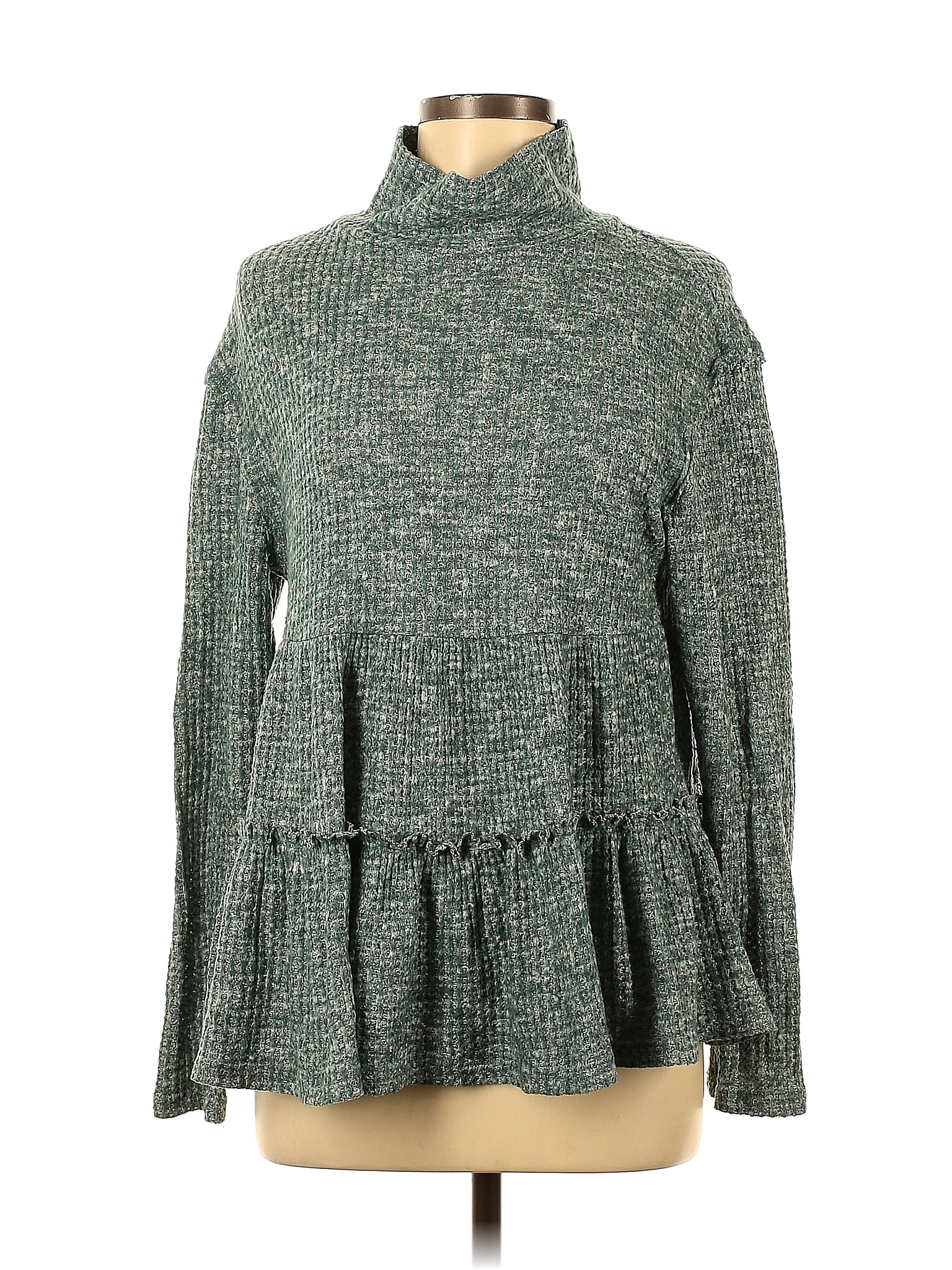Eri + Ali Green Turtleneck Sweater Size M - 75% off | ThredUp
