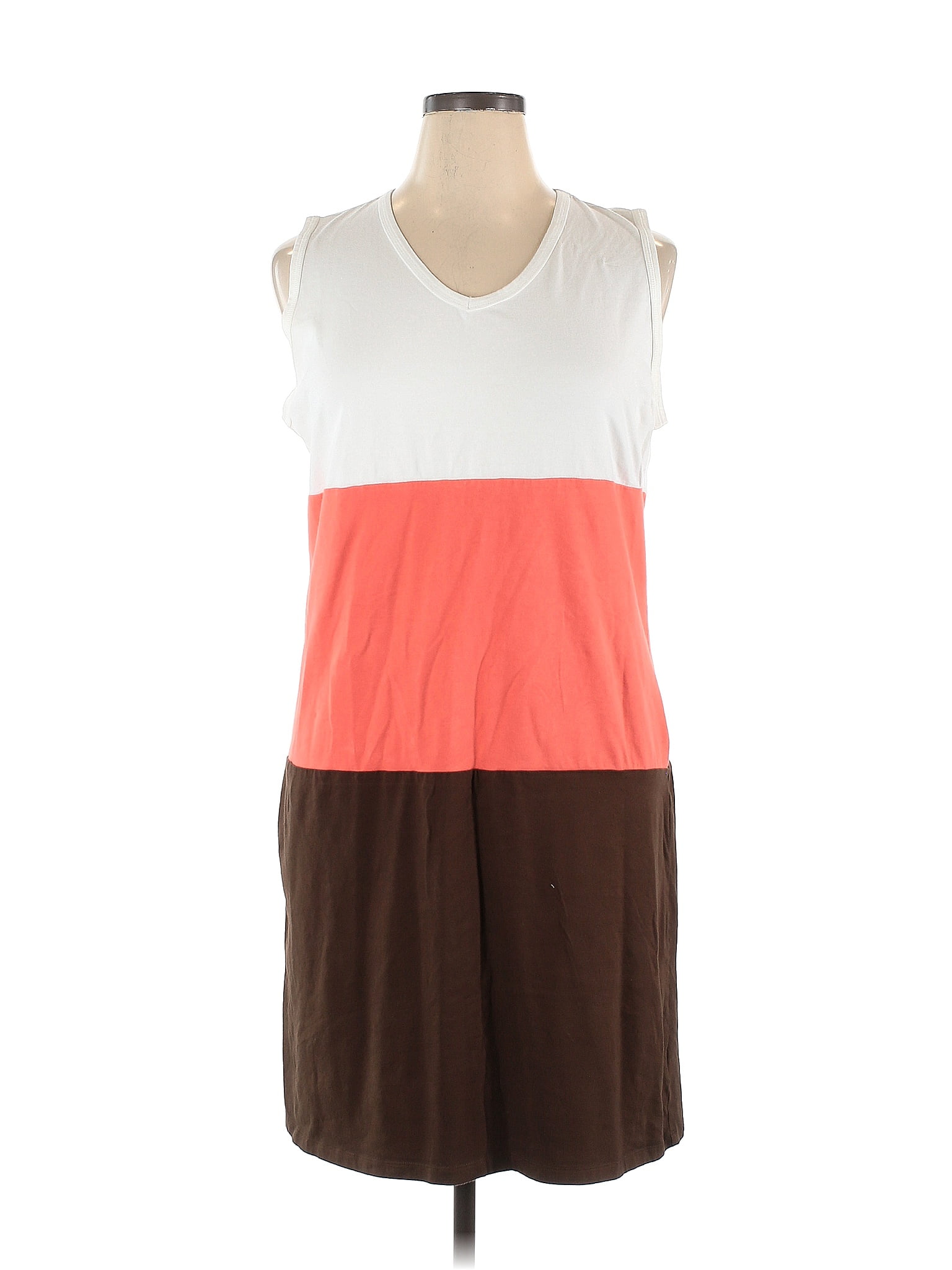 Liz Claiborne Color Block Brown Casual Dress Size XL - 64% off | ThredUp